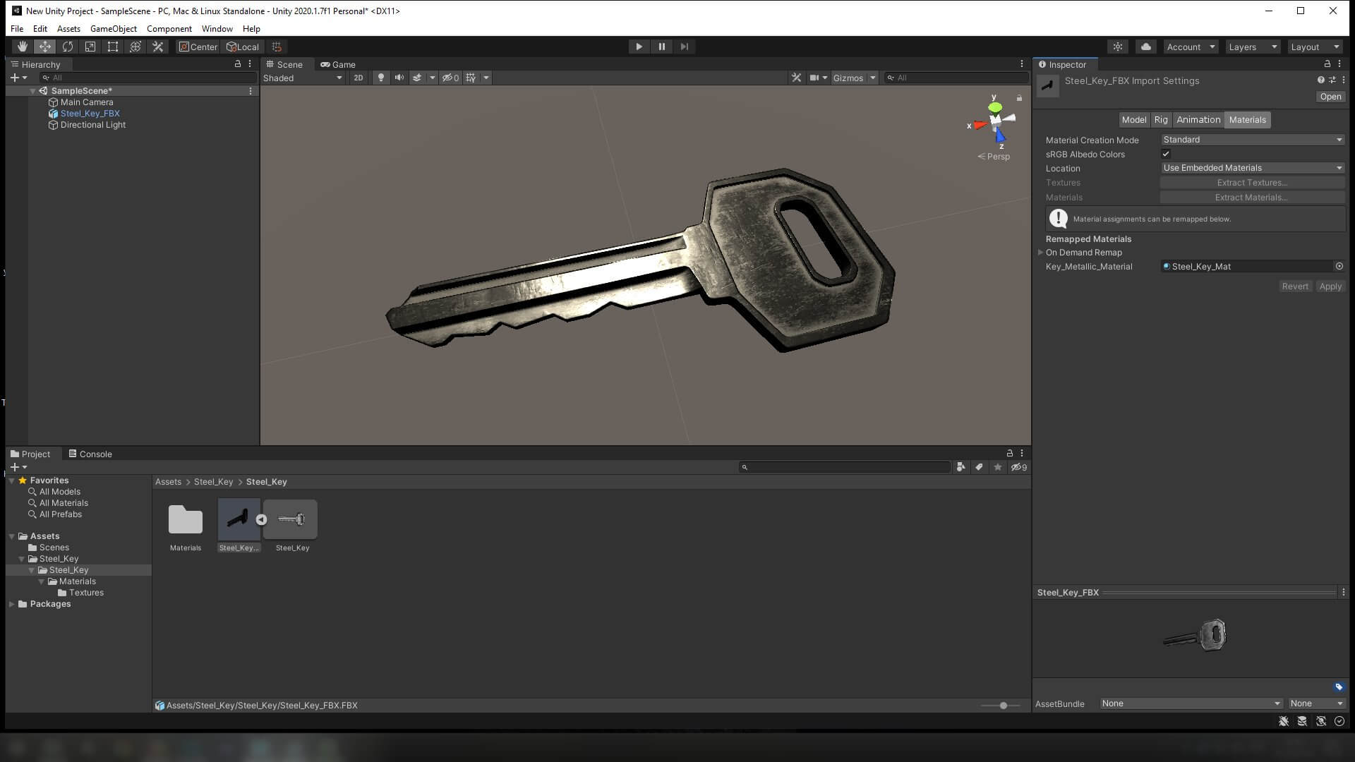 Steel Key - 3D Model by Grishmanovskij Anton