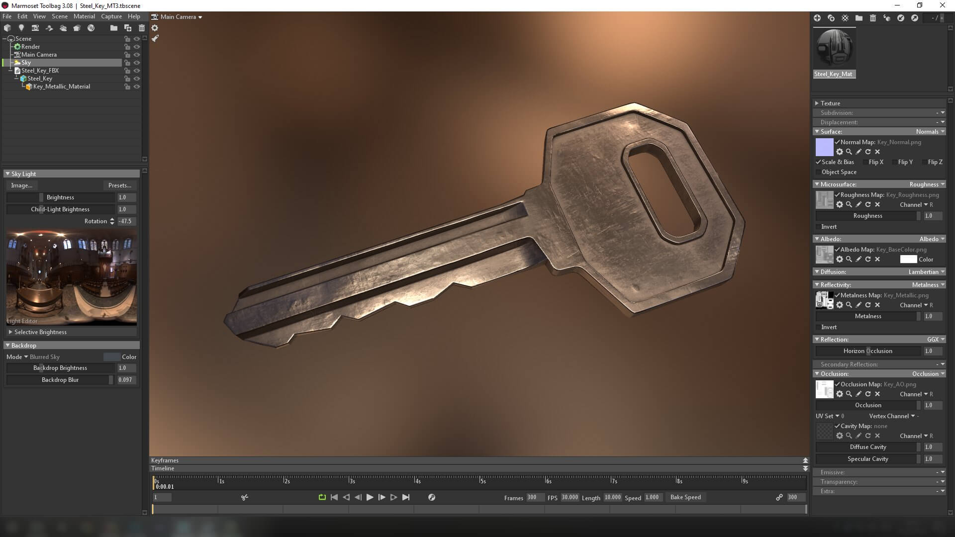 Steel Key - 3D Model by Grishmanovskij Anton