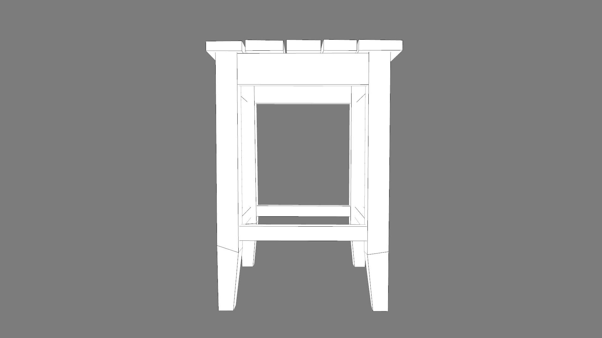 Stool V2 - 3D Model by Grishmanovskij Anton