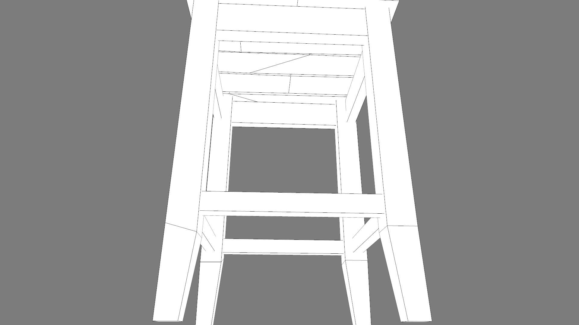 Stool V2 - 3D Model by Grishmanovskij Anton