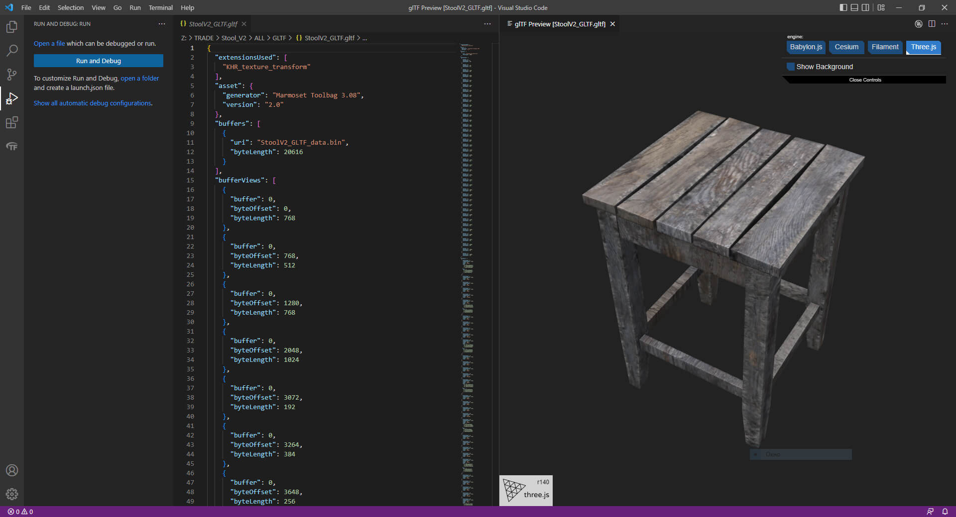 Stool V2 - 3D Model by Grishmanovskij Anton