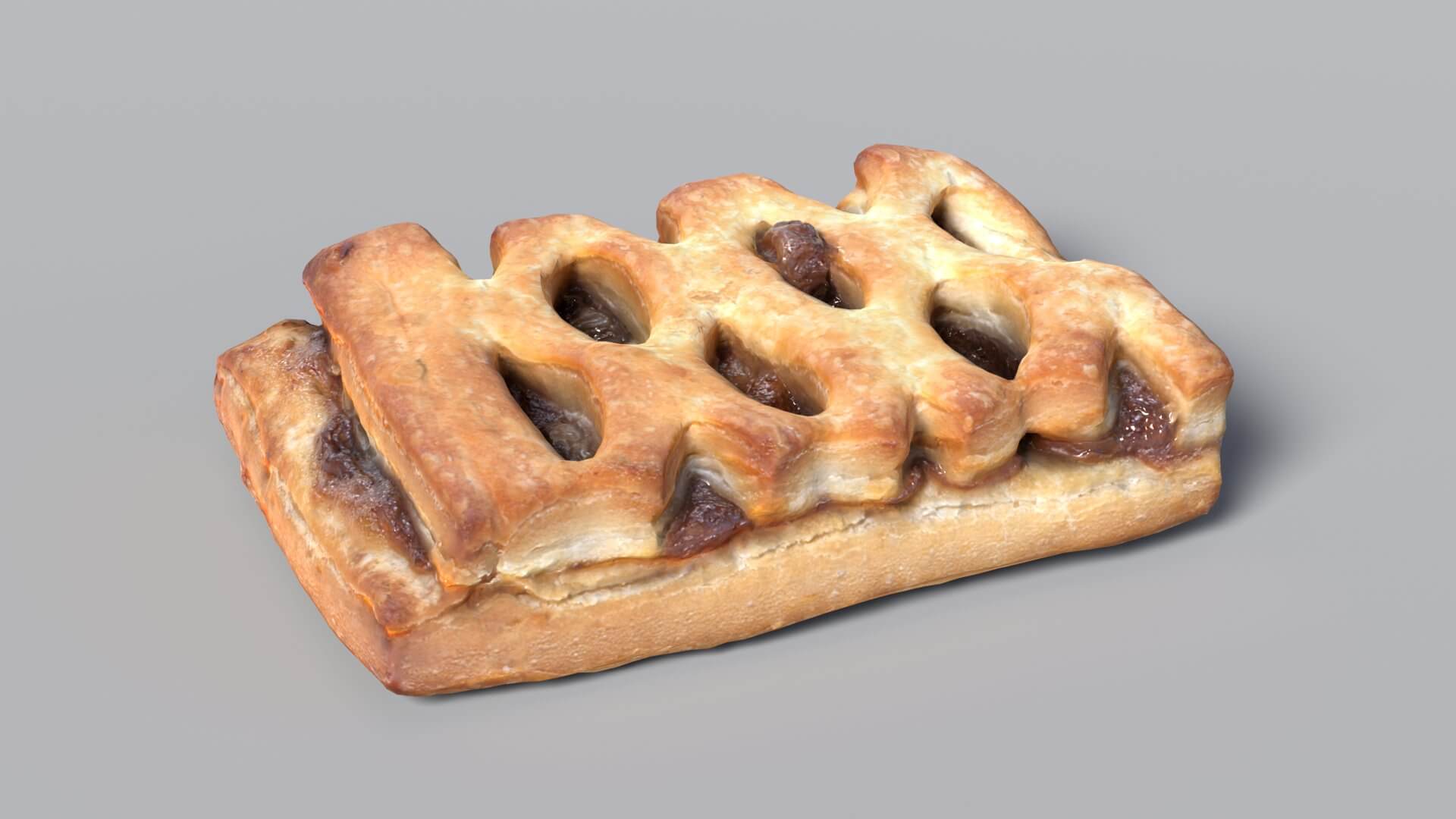 Strudel with Raisins - 3D Model by Grishmanovskij Anton