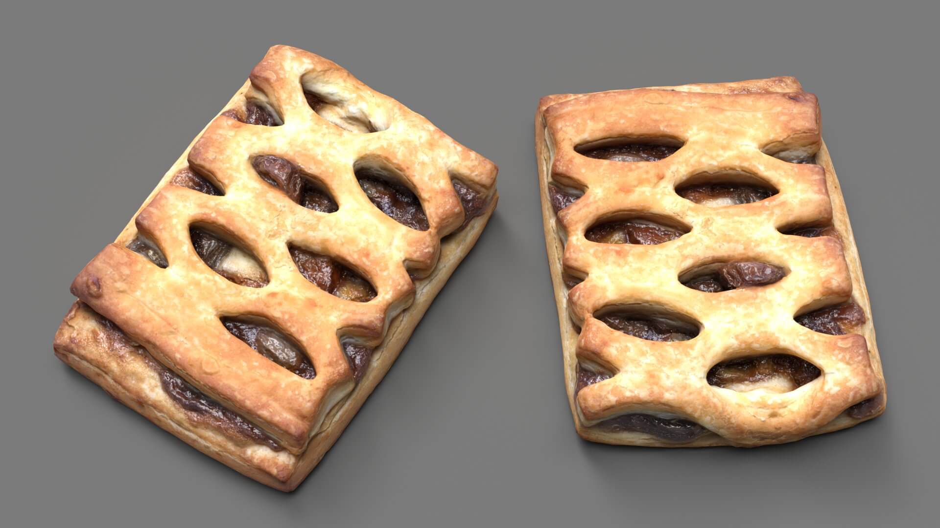 Strudel with Raisins - 3D Model by Grishmanovskij Anton