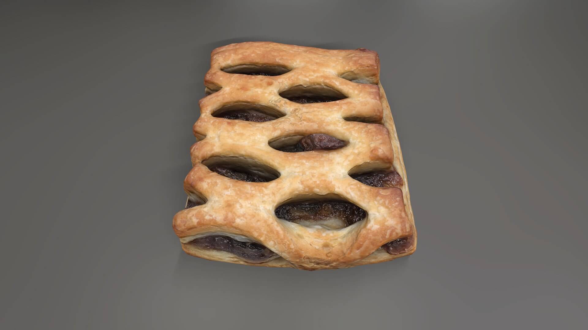 Strudel with Raisins - 3D Model by Grishmanovskij Anton