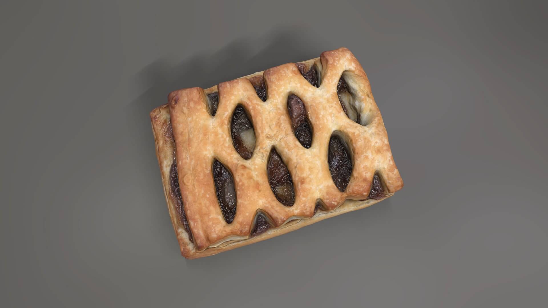 Strudel with Raisins - 3D Model by Grishmanovskij Anton