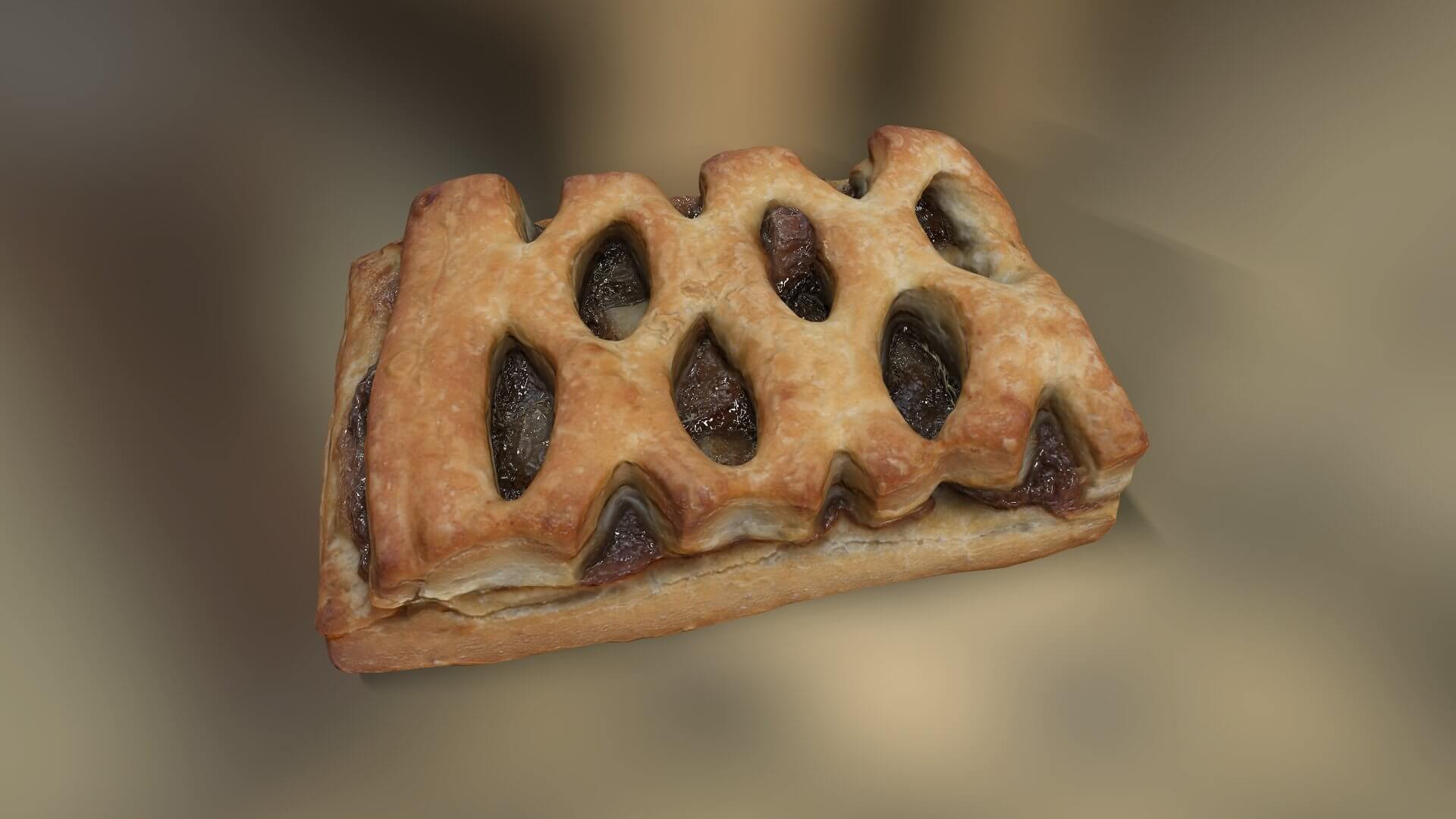 Strudel with Raisins - 3D Model by Grishmanovskij Anton