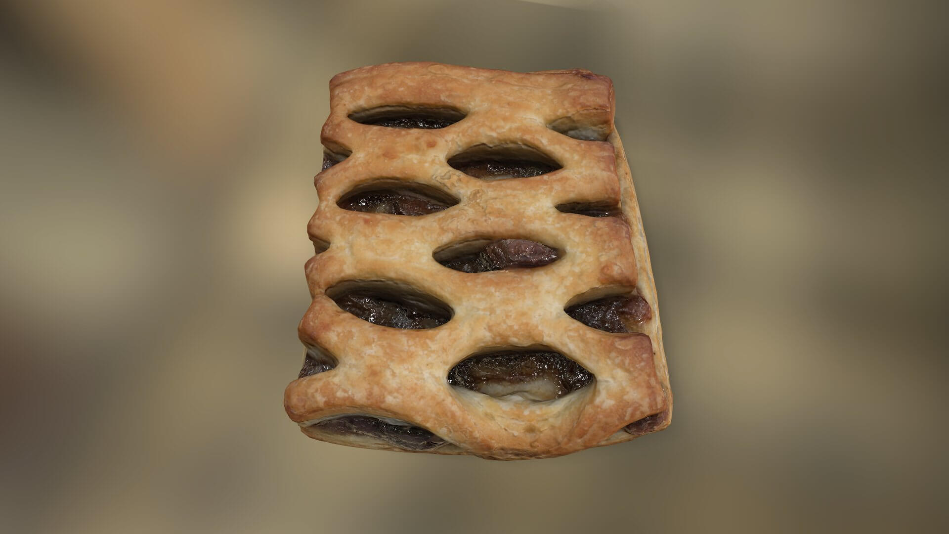 Strudel with Raisins - 3D Model by Grishmanovskij Anton