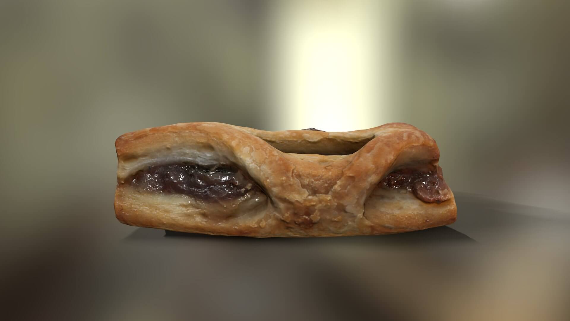Strudel with Raisins - 3D Model by Grishmanovskij Anton