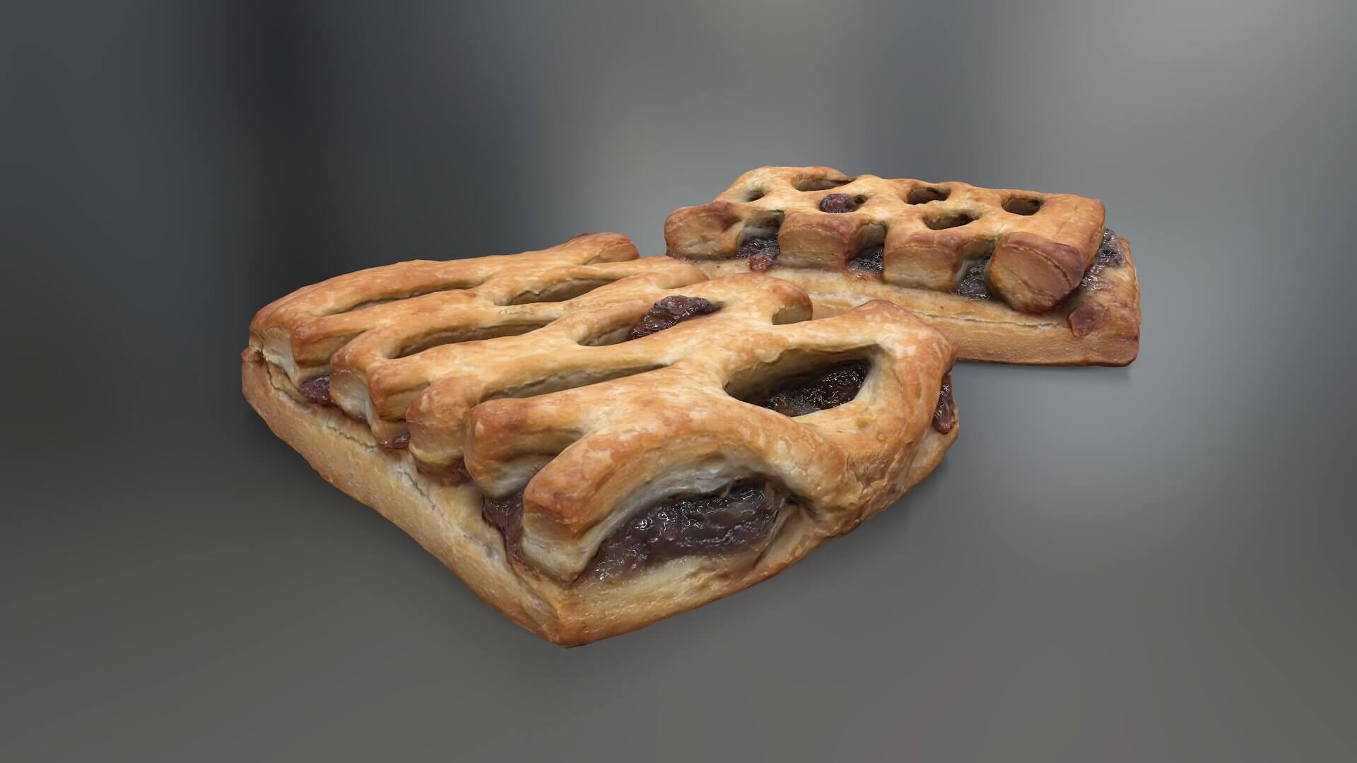 Strudel with Raisins - 3D Model by Grishmanovskij Anton