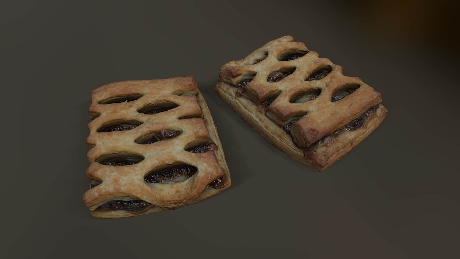 Strudel with Raisins - 3D Model by Grishmanovskij Anton
