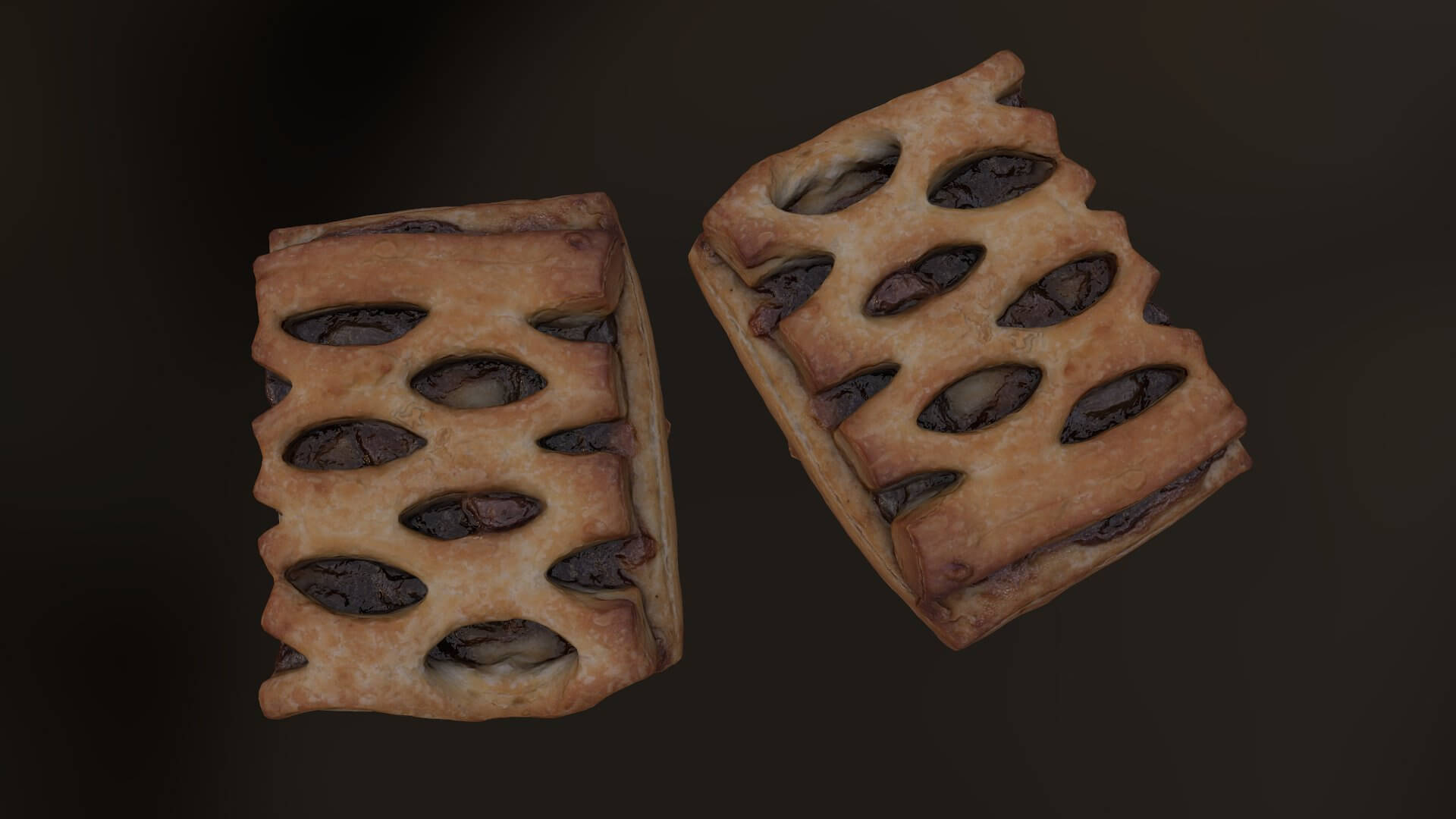 Strudel with Raisins - 3D Model by Grishmanovskij Anton