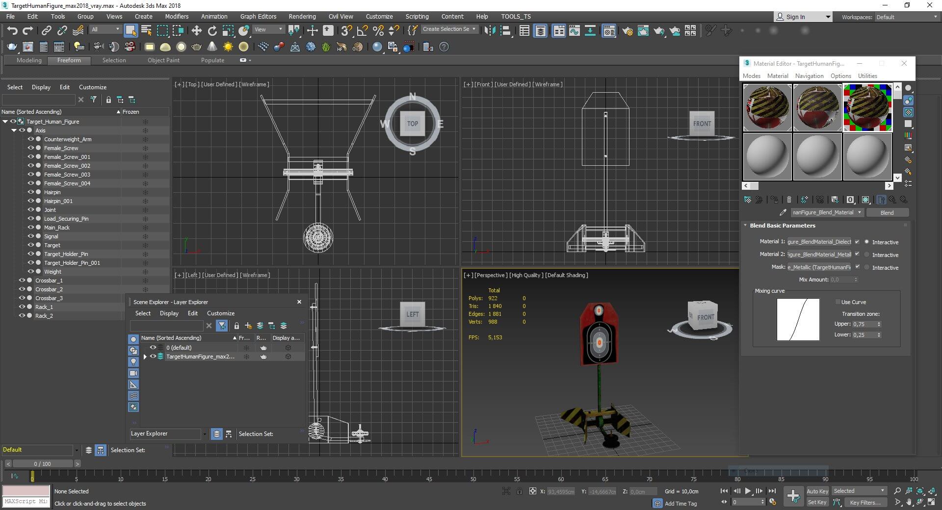 Target Human Figure - 3D Model by Grishmanovskij Anton