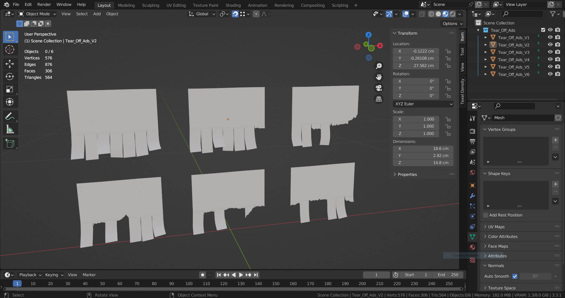 Tear Off Ads - 3D Model by Grishmanovskij Anton