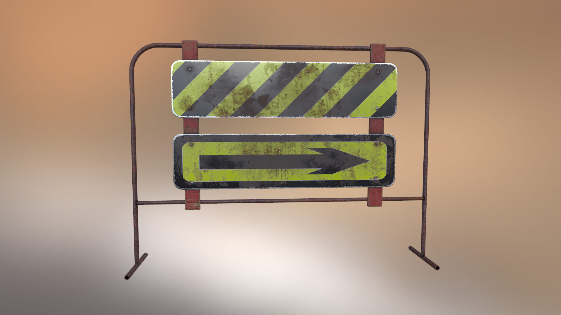 Temporary Traffic Signs - 3D Model by Grishmanovskij Anton