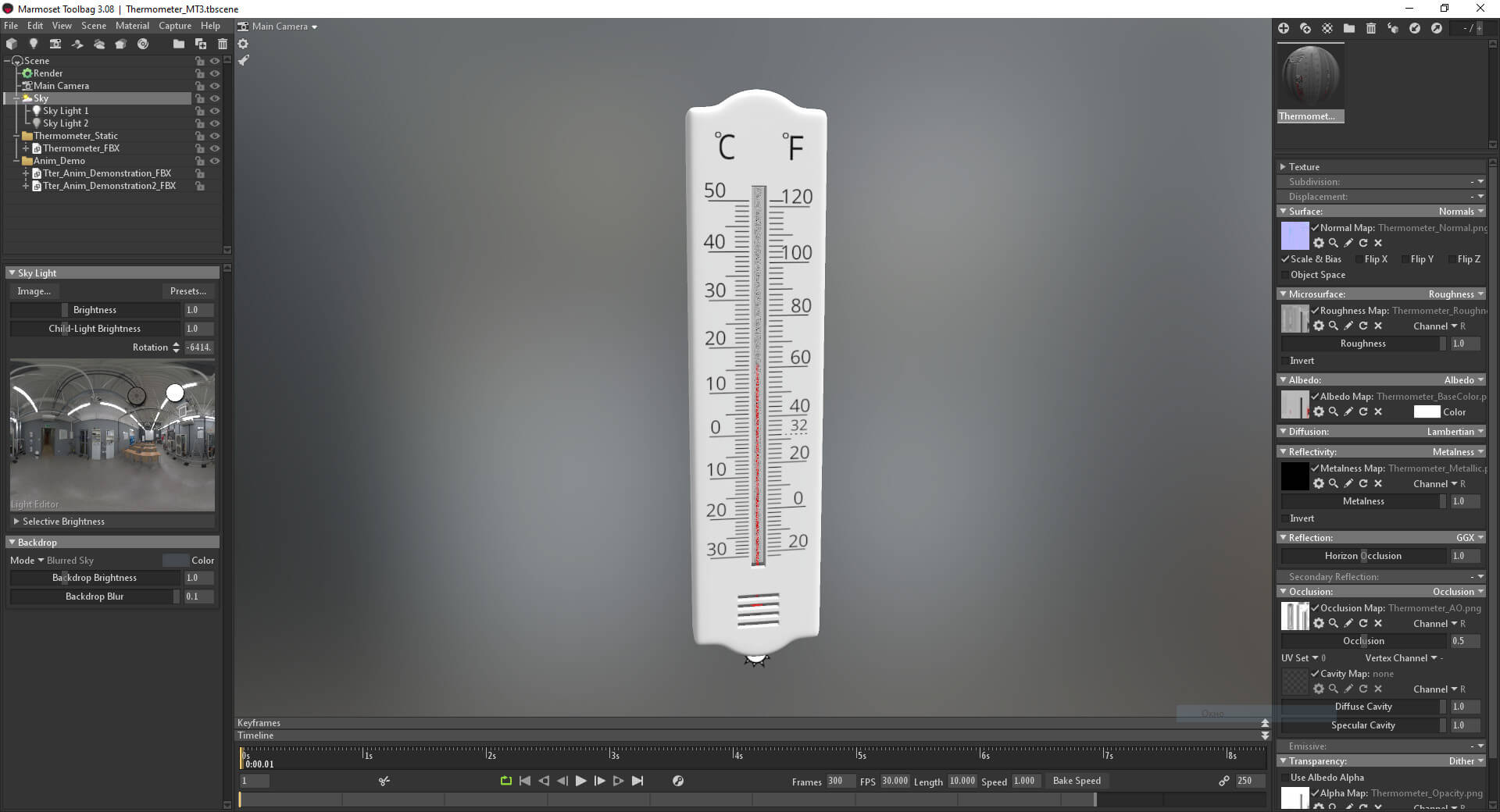 Thermometer - 3D Model by Grishmanovskij Anton