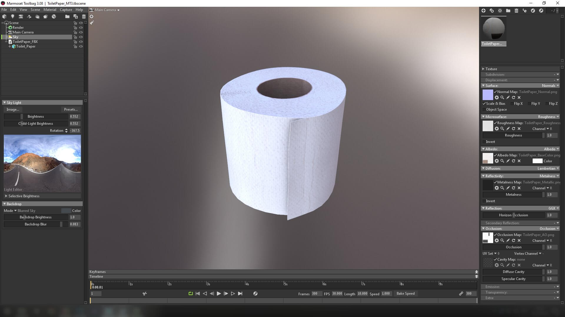 Toilet Paper - 3D Model by Grishmanovskij Anton