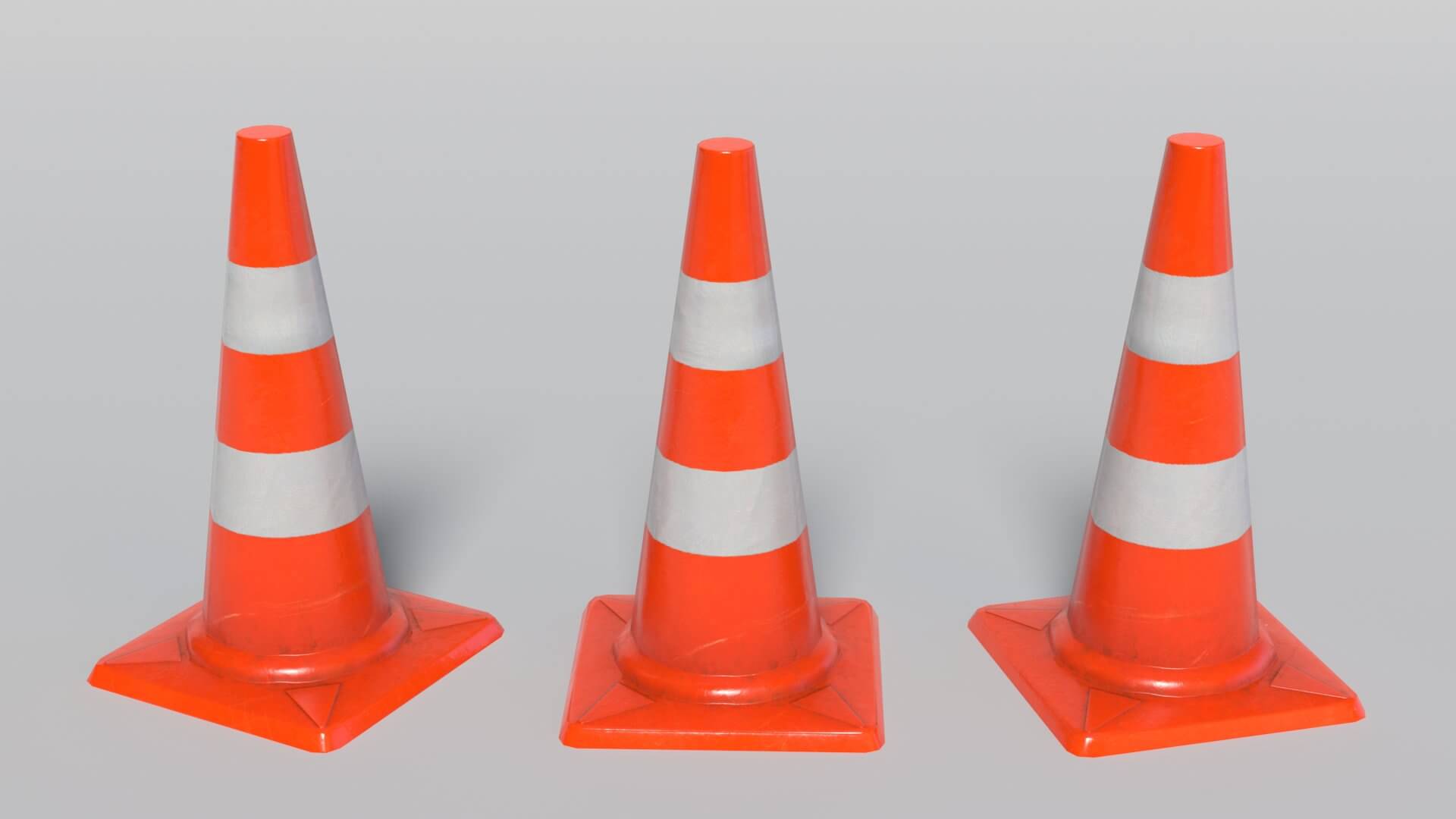 Traffic Cone - 3D Model by Grishmanovskij Anton