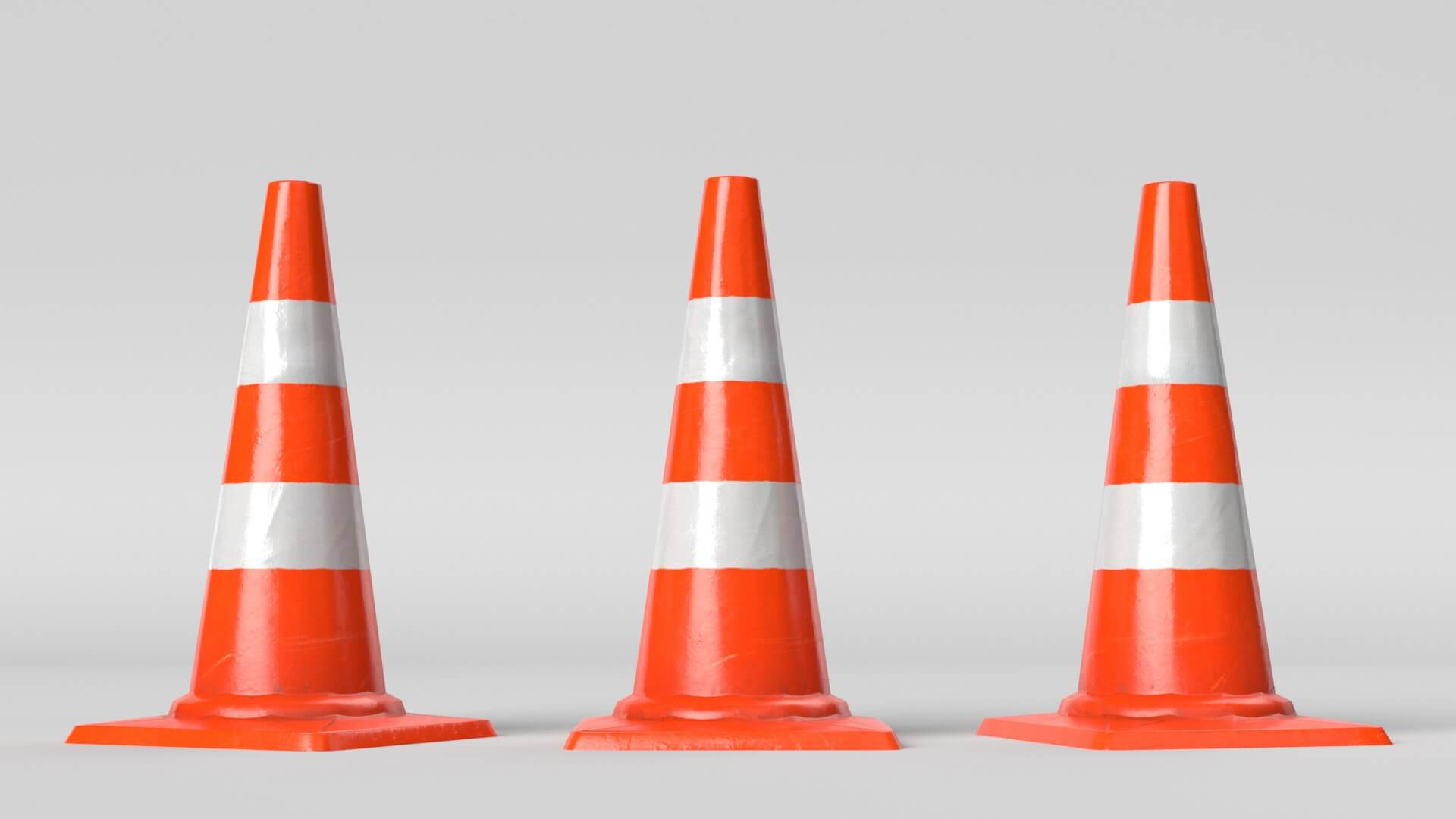 Traffic Cone - 3D Model by Grishmanovskij Anton