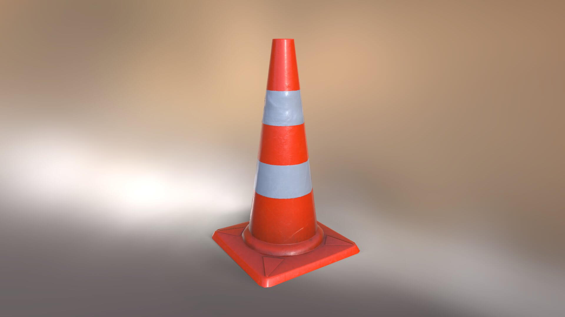 Traffic Cone - 3D Model by Grishmanovskij Anton