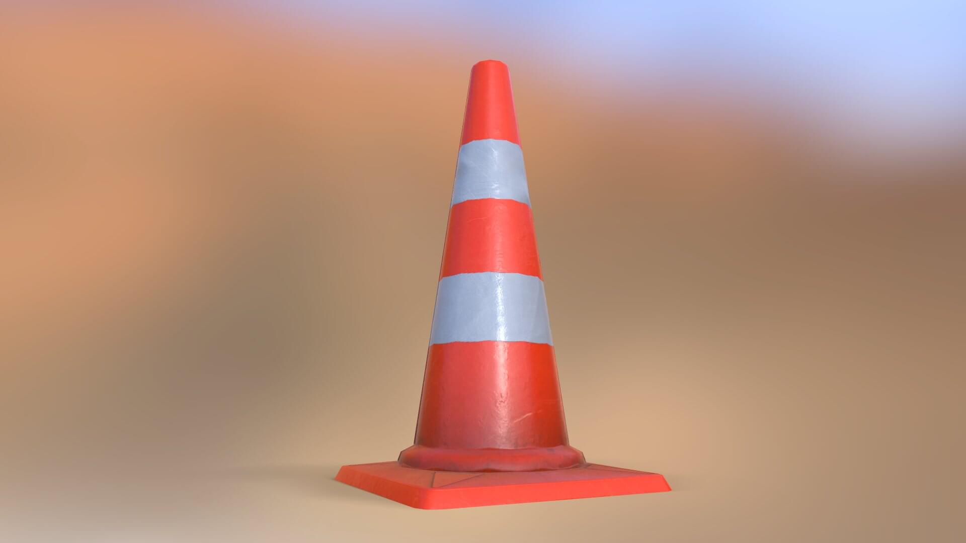 Traffic Cone - 3D Model by Grishmanovskij Anton