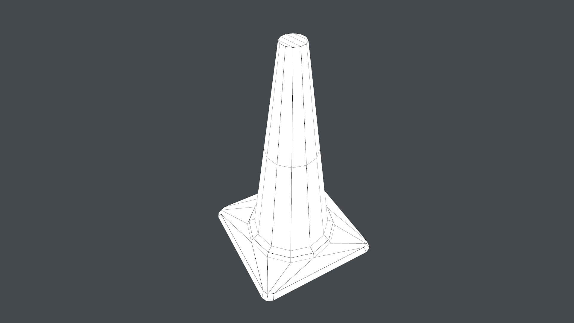 Traffic Cone - 3D Model by Grishmanovskij Anton