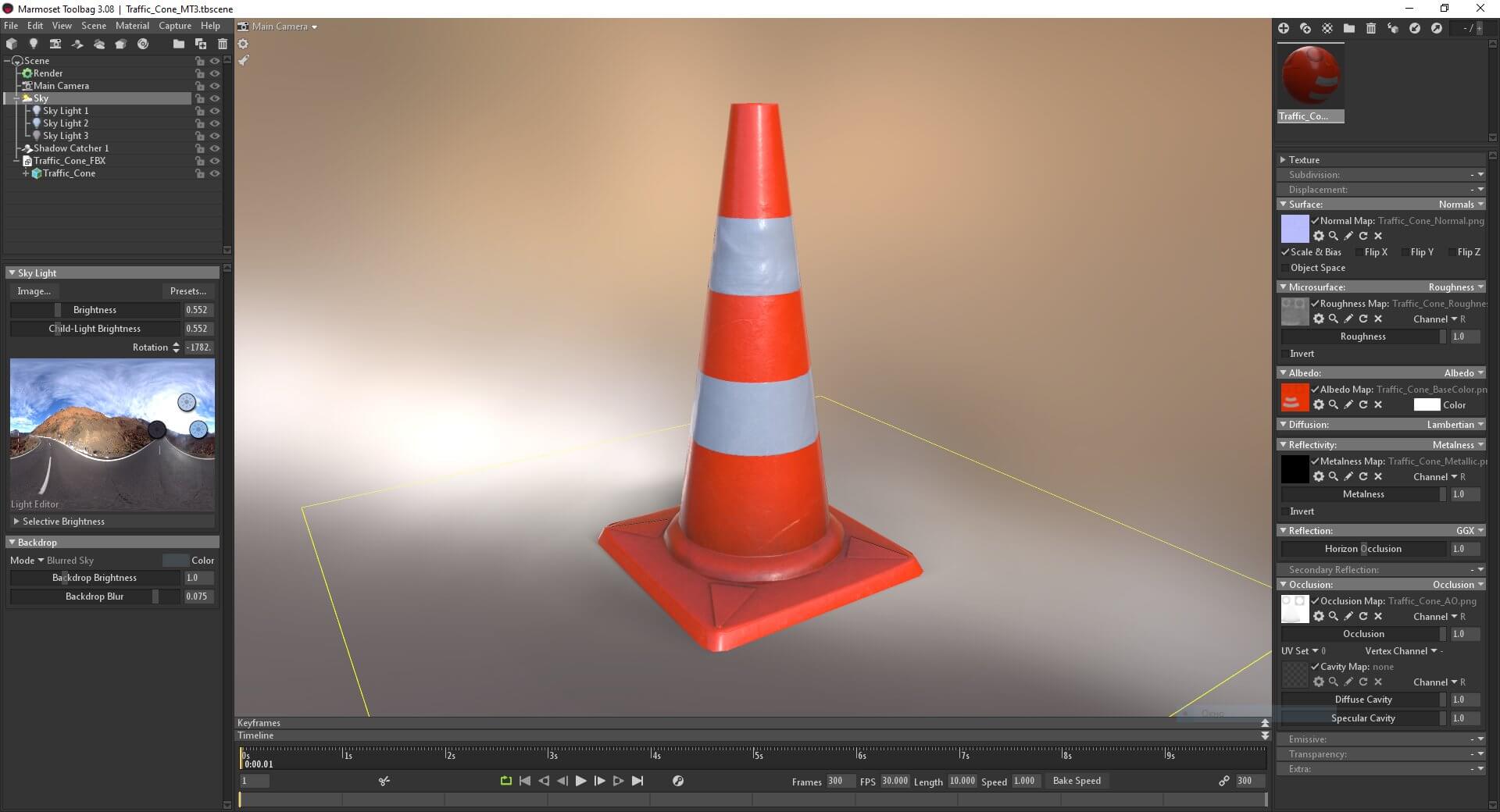 Traffic Cone - 3D Model by Grishmanovskij Anton