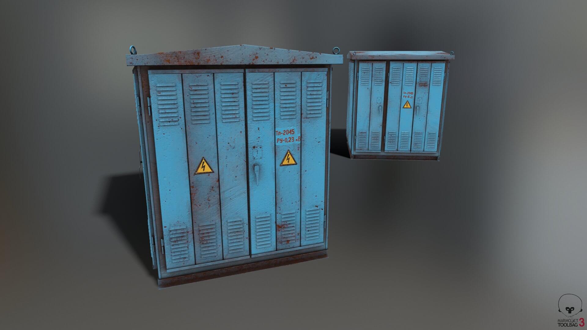 Transformer Substation - 3D Model by Grishmanovskij Anton