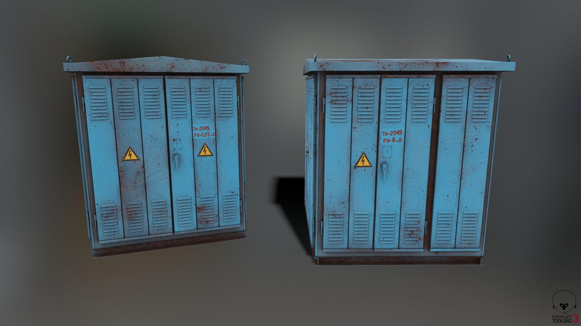 Transformer Substation - 3D Model by Grishmanovskij Anton