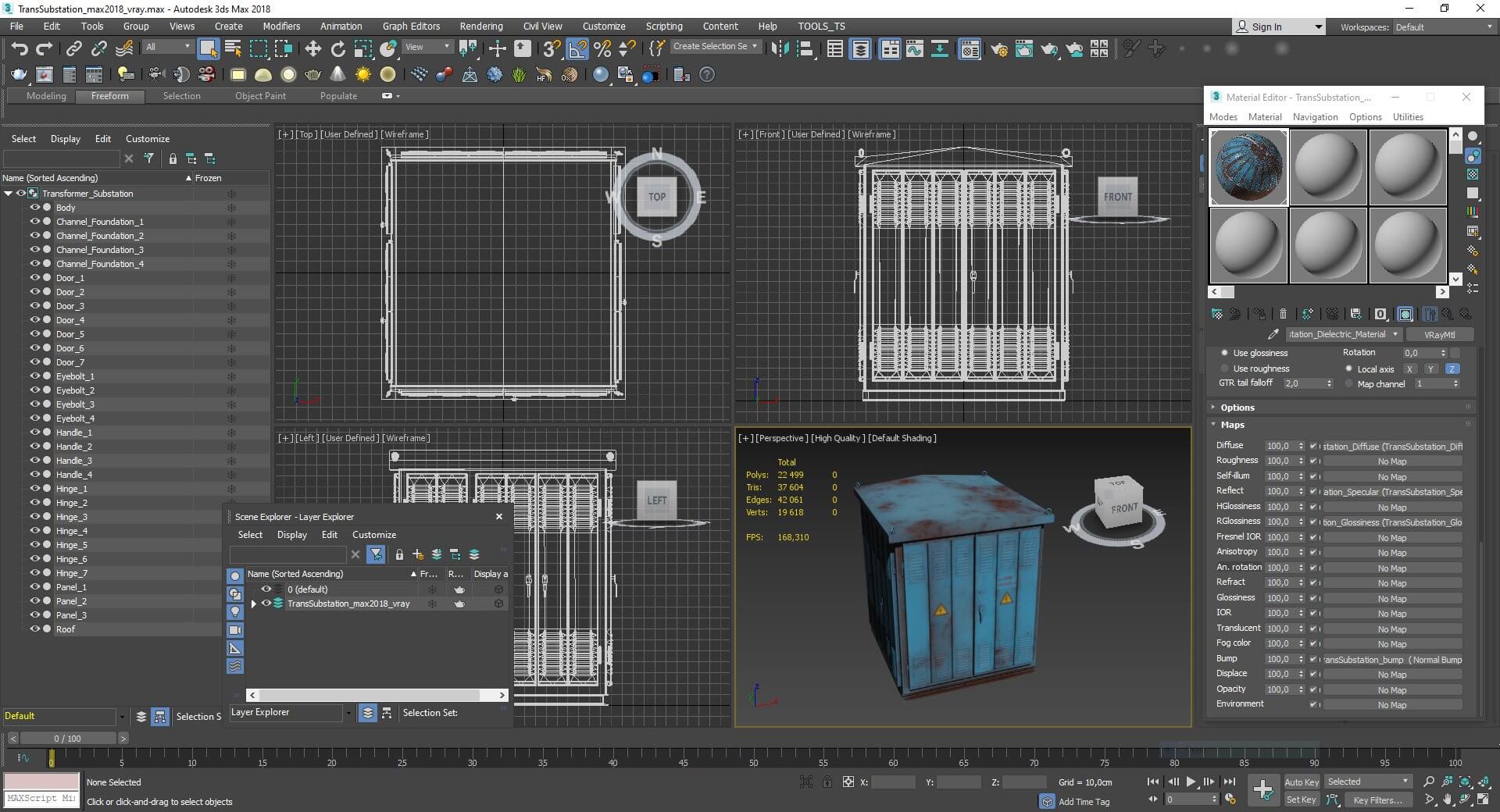 Transformer Substation - 3D Model by Grishmanovskij Anton