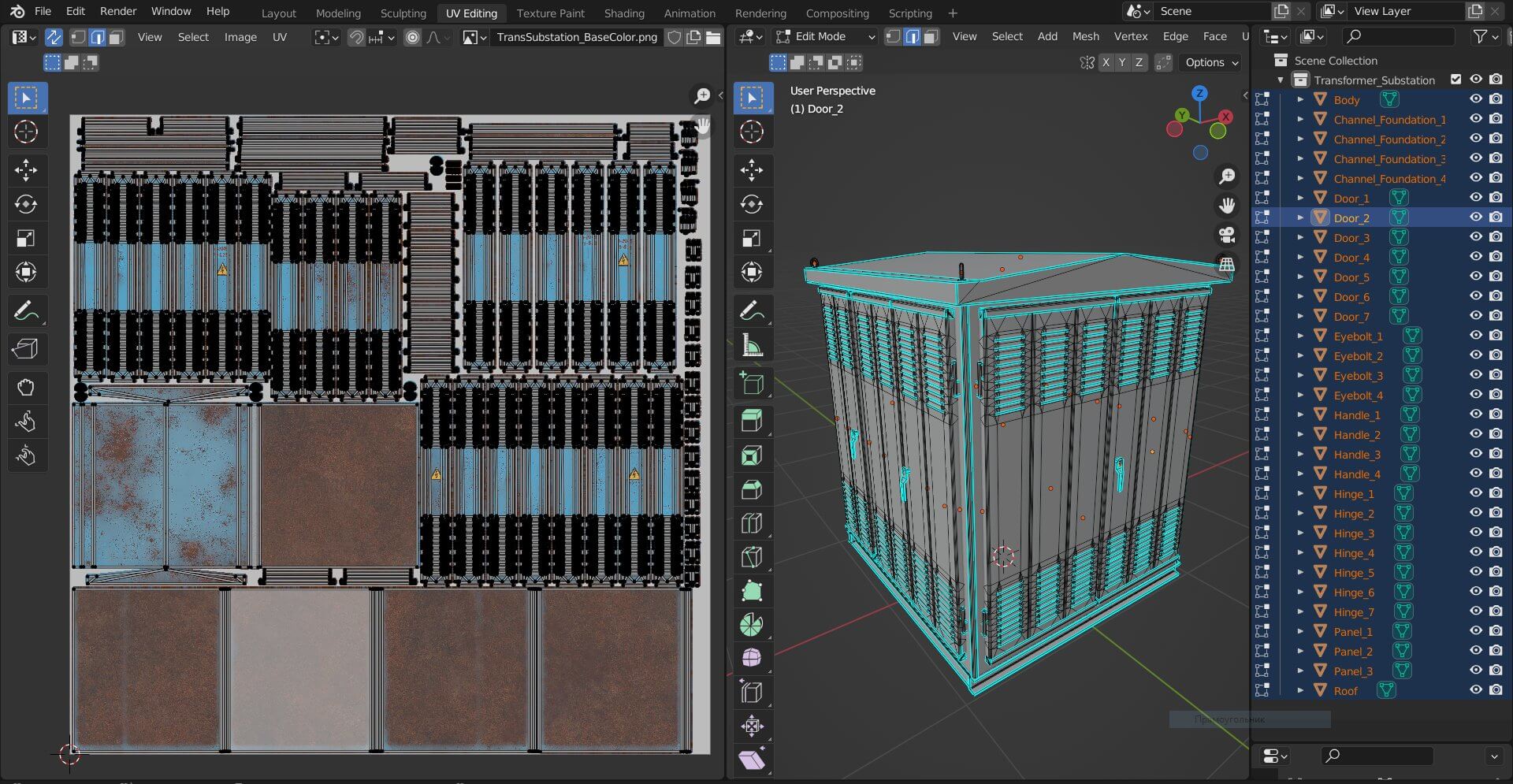 Transformer Substation - 3D Model by Grishmanovskij Anton