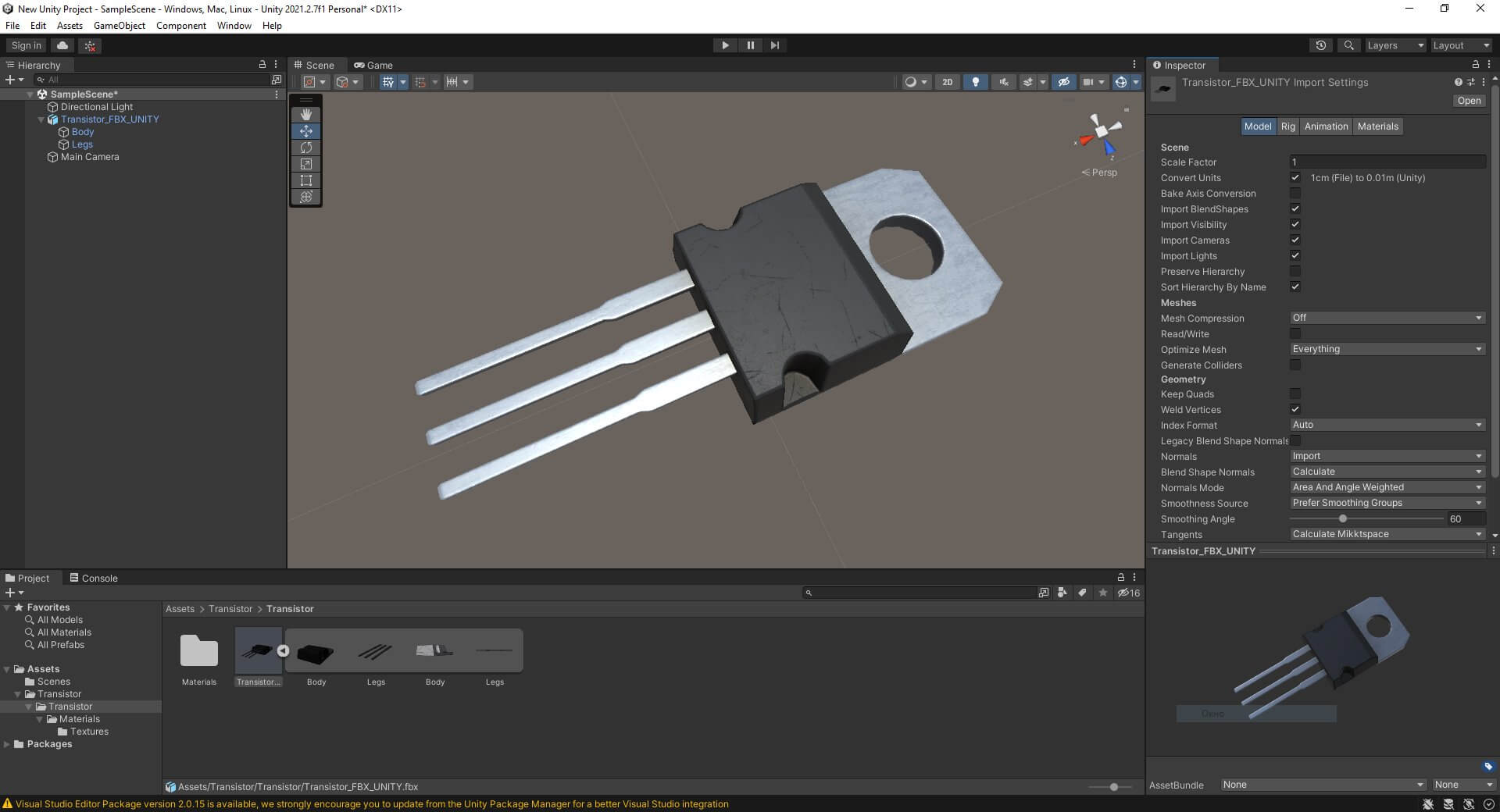 Transistor - 3D Model by Grishmanovskij Anton