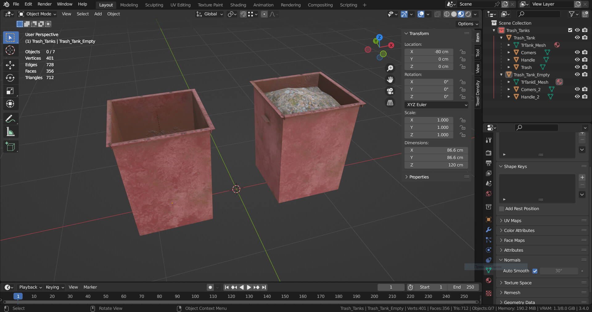 Trash Tanks - 3D Model by Grishmanovskij Anton