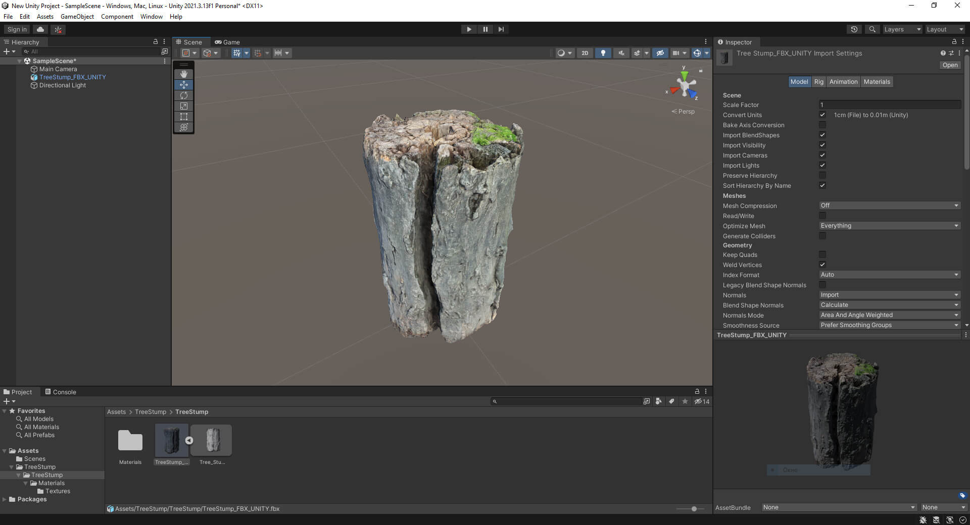 Tree Stump V2 - 3D Model by Grishmanovskij Anton