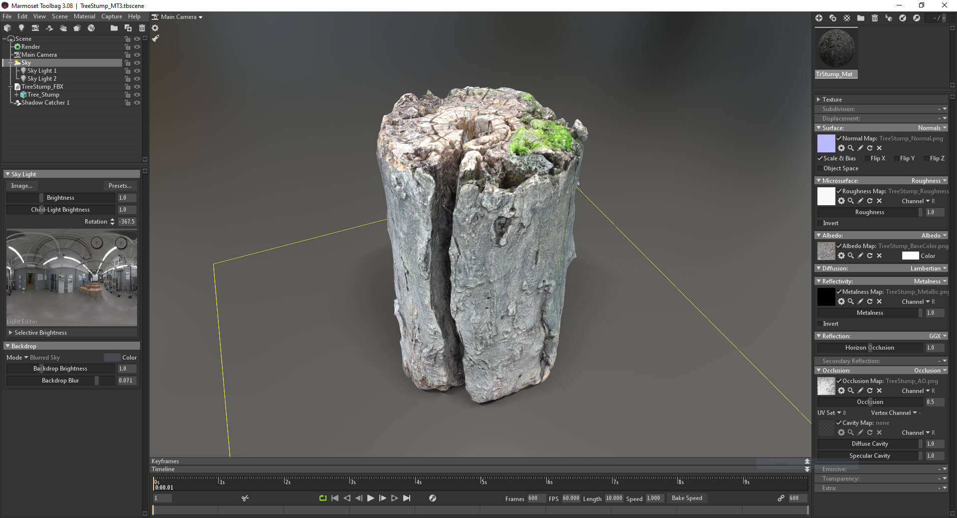 Tree Stump V2 - 3D Model by Grishmanovskij Anton