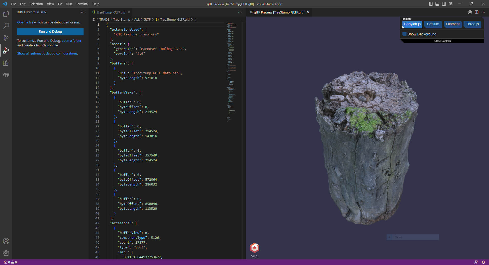 Tree Stump V2 - 3D Model by Grishmanovskij Anton