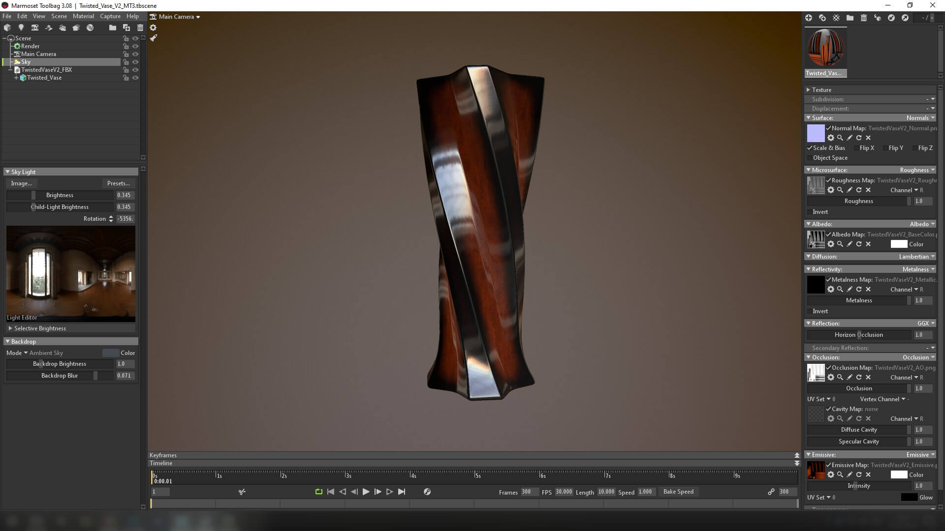 Twisted Vase V2 - 3D Model by Grishmanovskij Anton