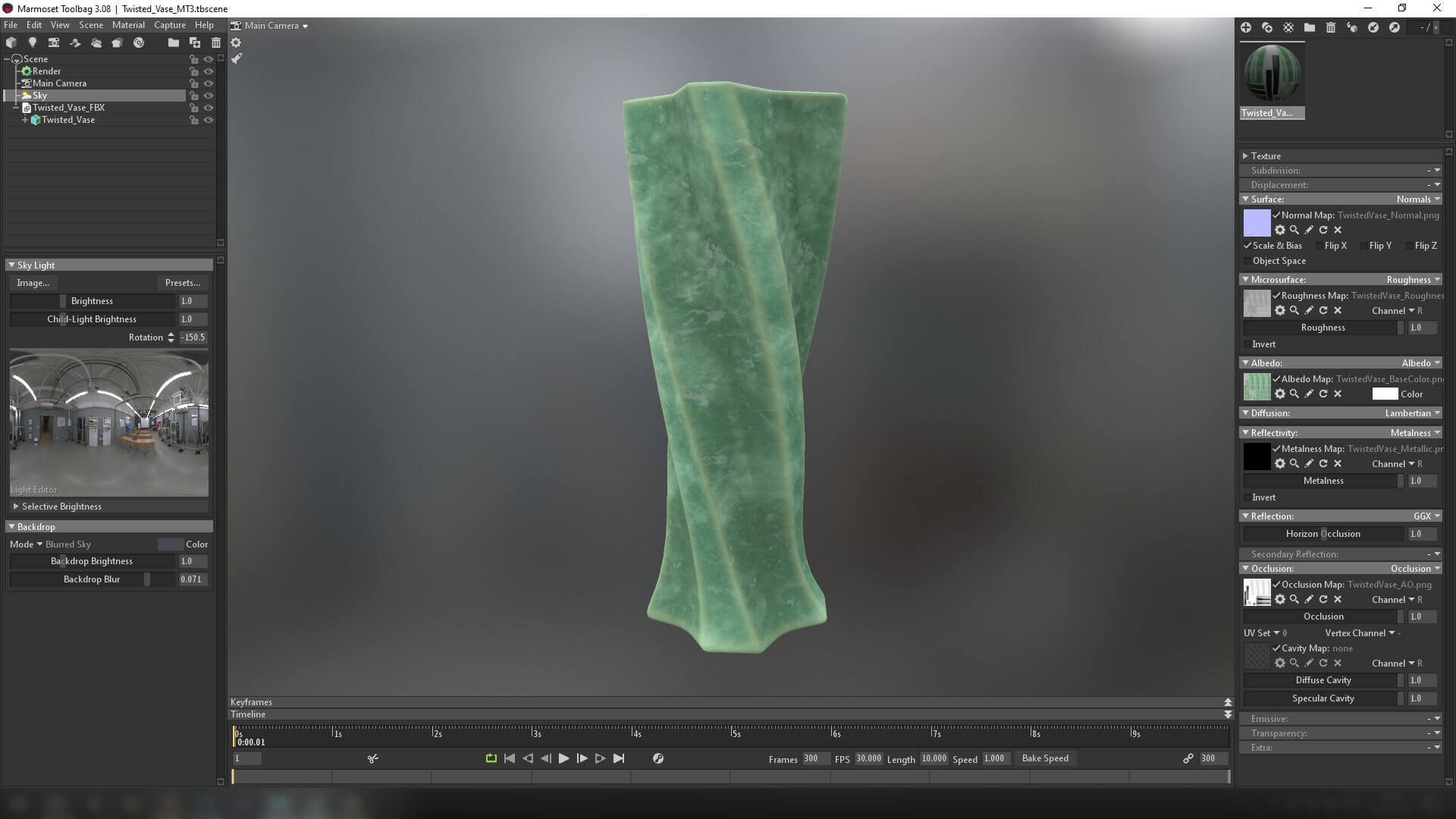 Twisted Vase - 3D Model by Grishmanovskij Anton