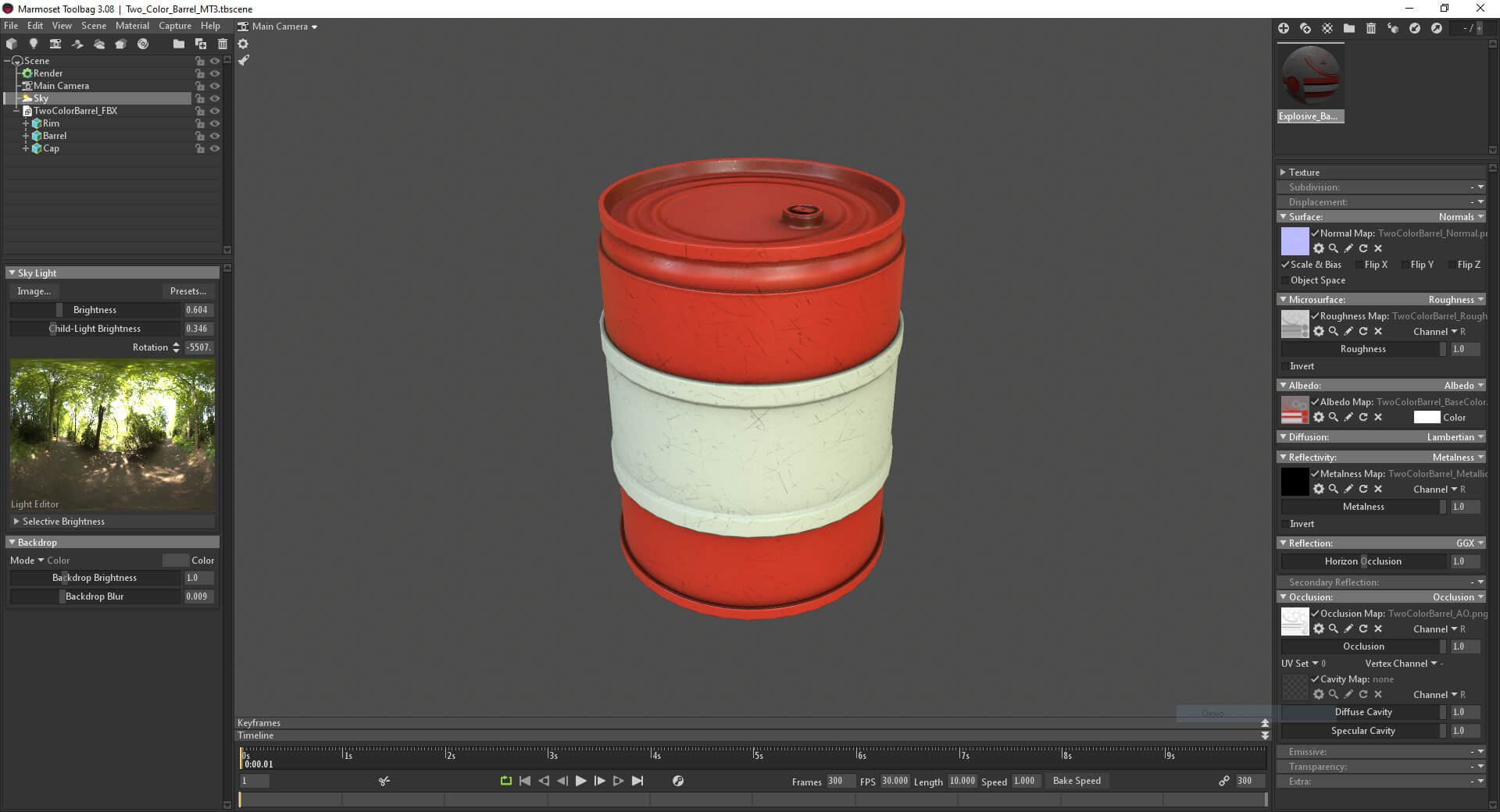 Two Color Barrel - 3D Model by Grishmanovskij Anton