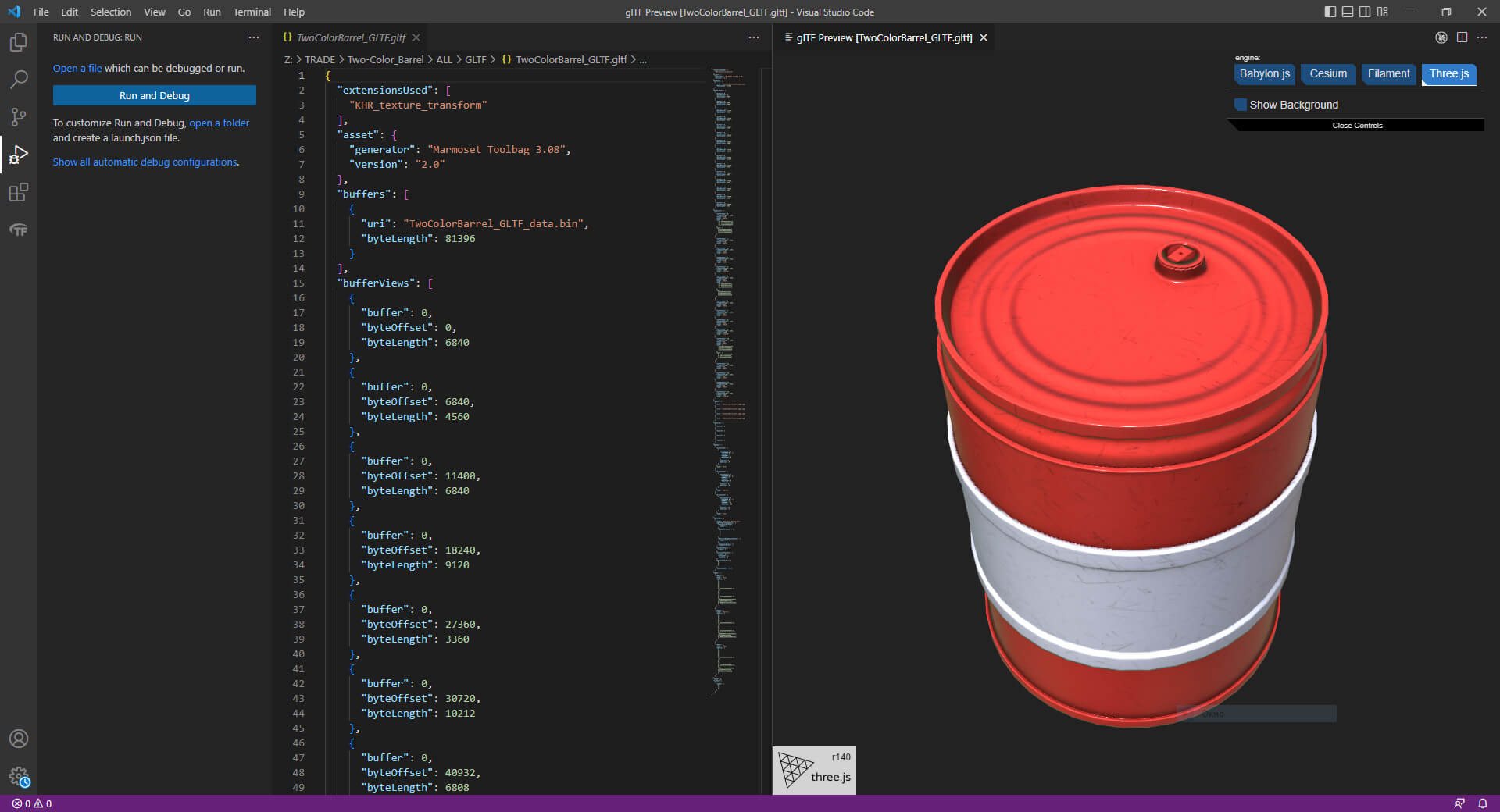 Two Color Barrel - 3D Model by Grishmanovskij Anton