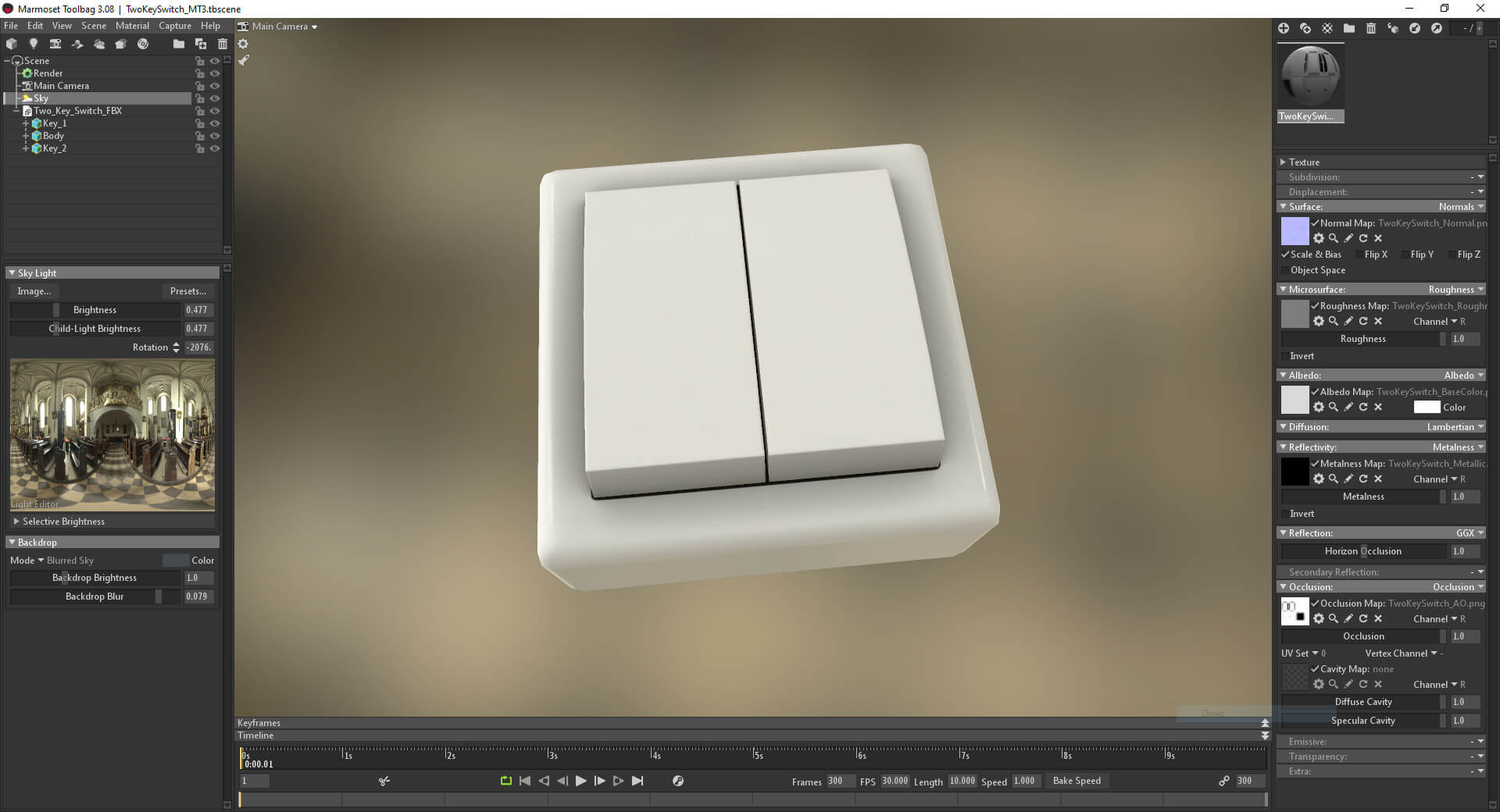 Two Key Switch - 3D Model by Grishmanovskij Anton