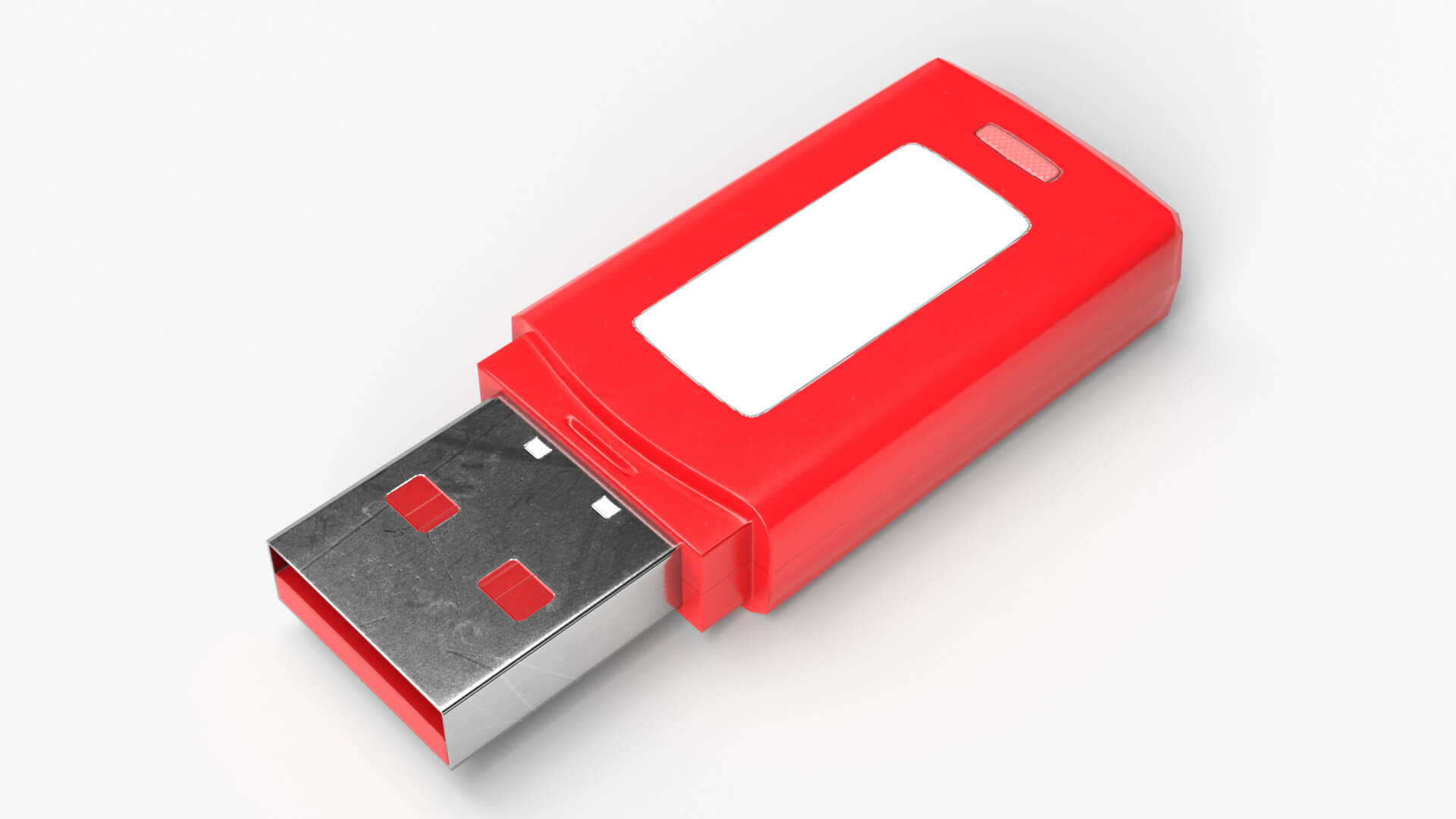 USB Flash Drive V2 Red - 3D Model by Grishmanovskij Anton