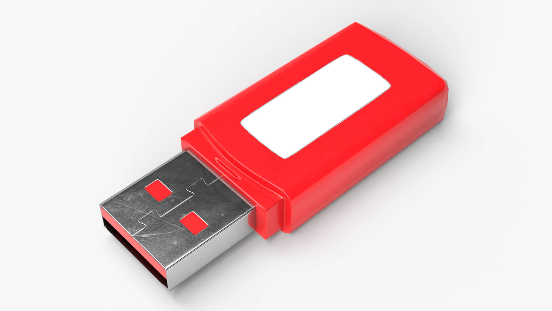 USB Flash Drive V2 Red - 3D Model by Grishmanovskij Anton