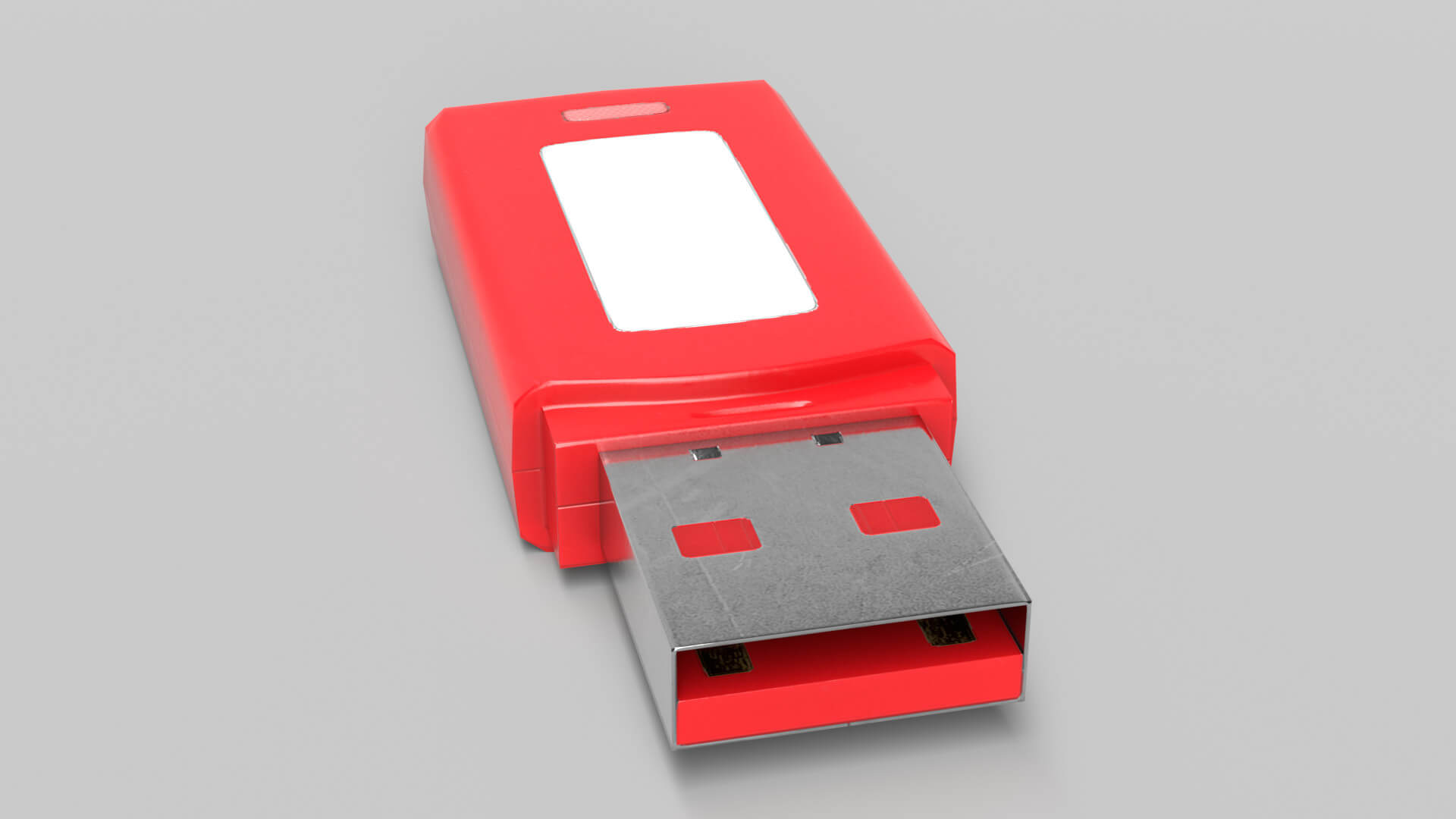 USB Flash Drive V2 Red - 3D Model by Grishmanovskij Anton