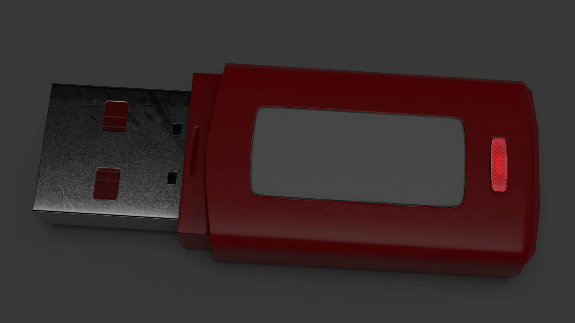 USB Flash Drive V2 Red - 3D Model by Grishmanovskij Anton