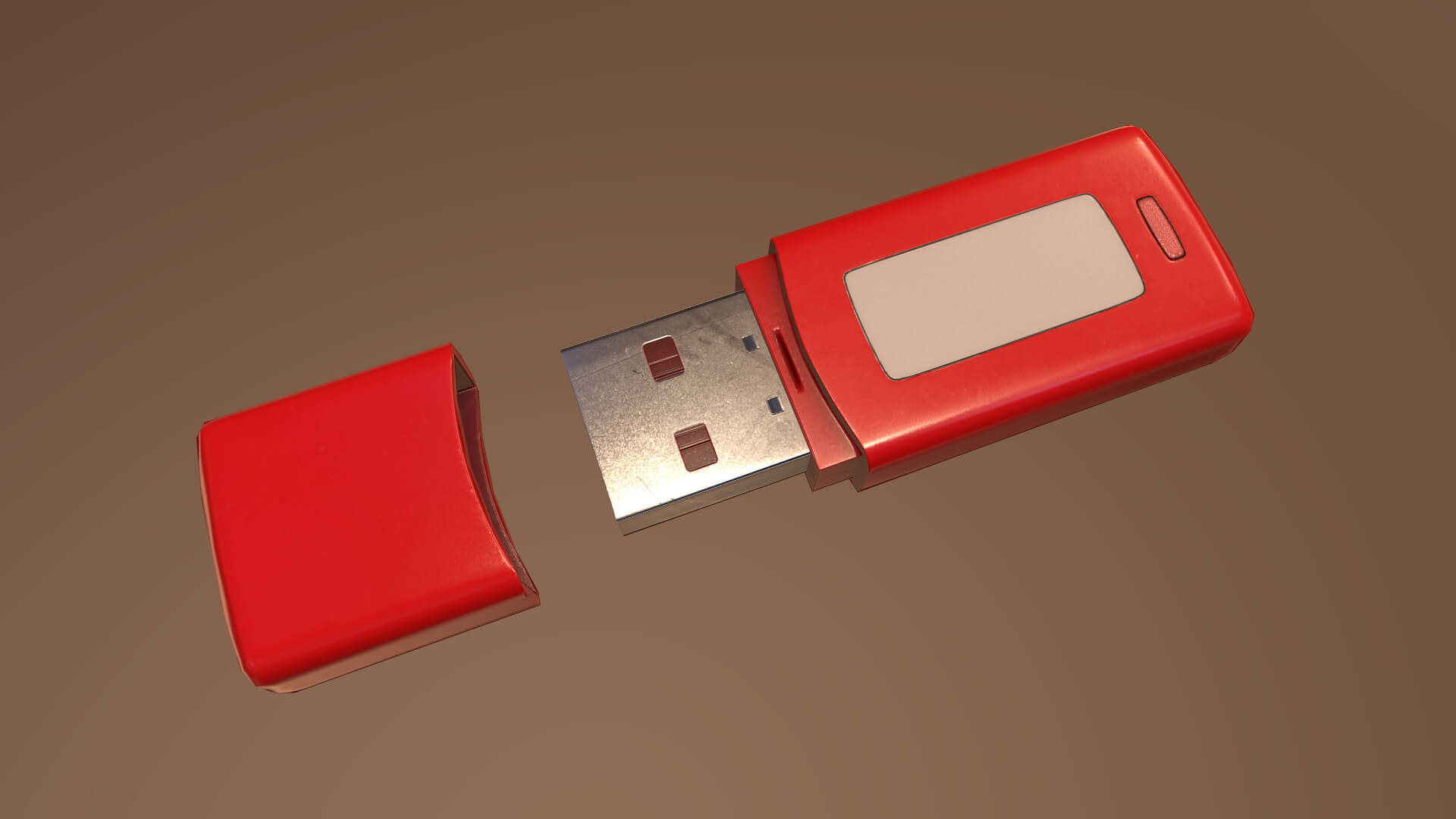 USB Flash Drive V2 Red - 3D Model by Grishmanovskij Anton
