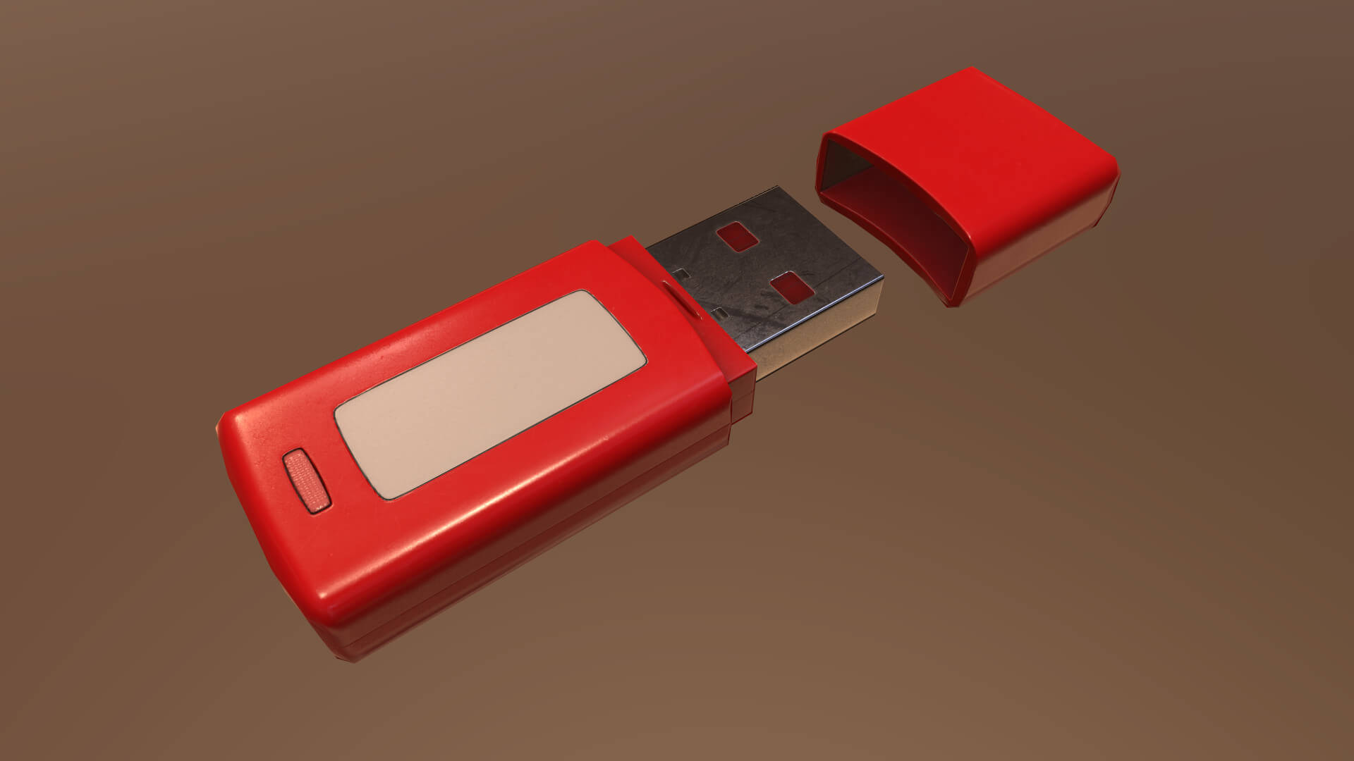 USB Flash Drive V2 Red - 3D Model by Grishmanovskij Anton