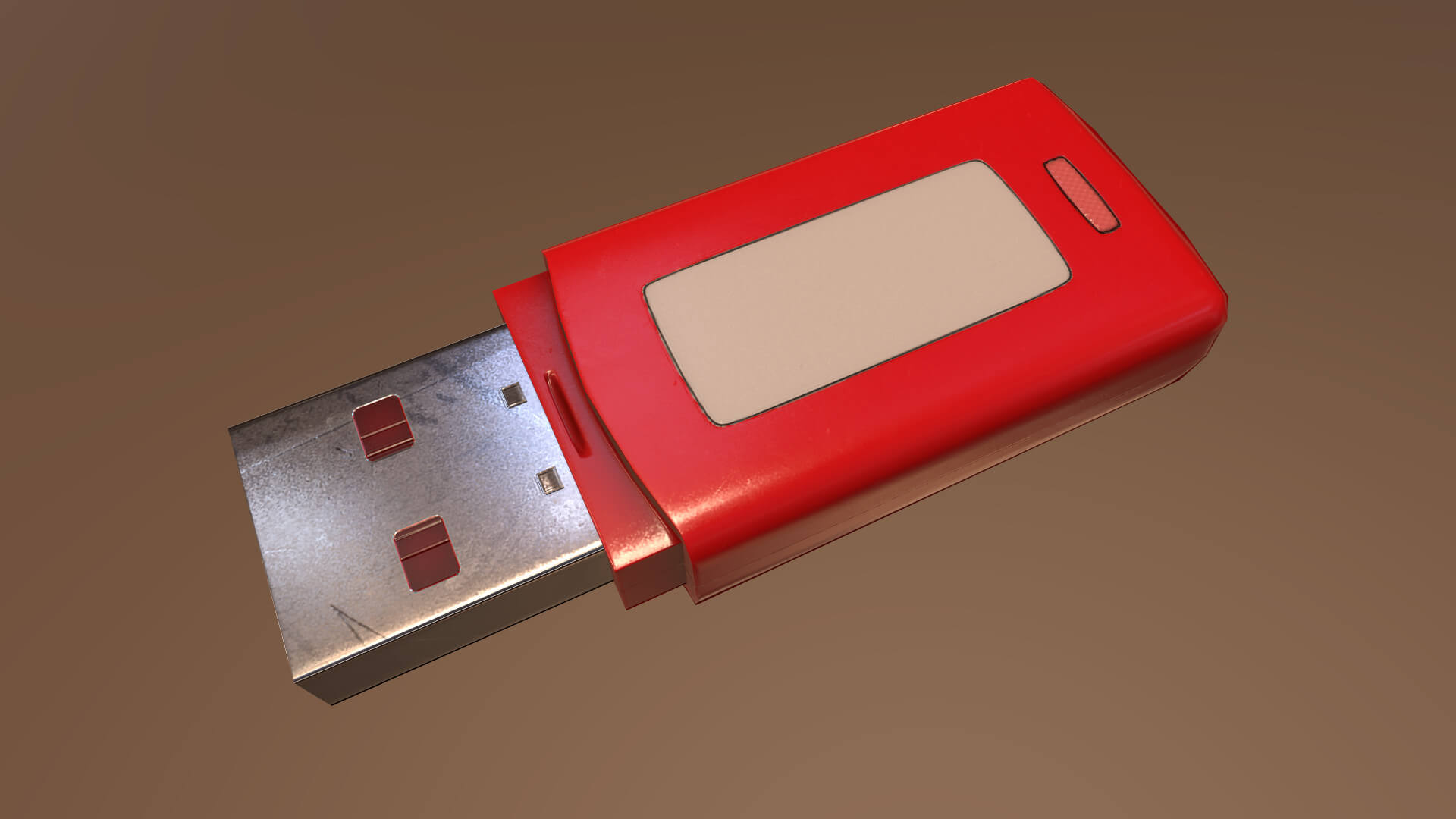 USB Flash Drive V2 Red - 3D Model by Grishmanovskij Anton