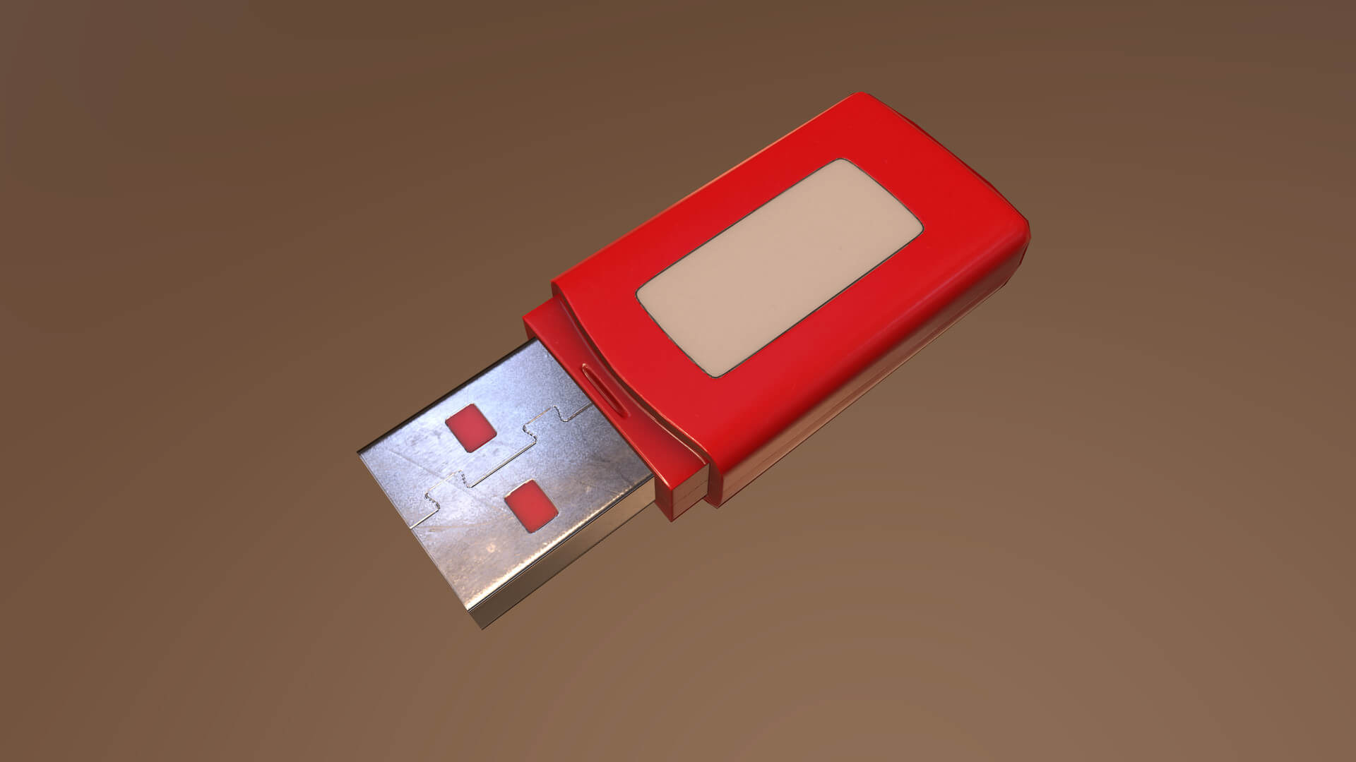 USB Flash Drive V2 Red - 3D Model by Grishmanovskij Anton