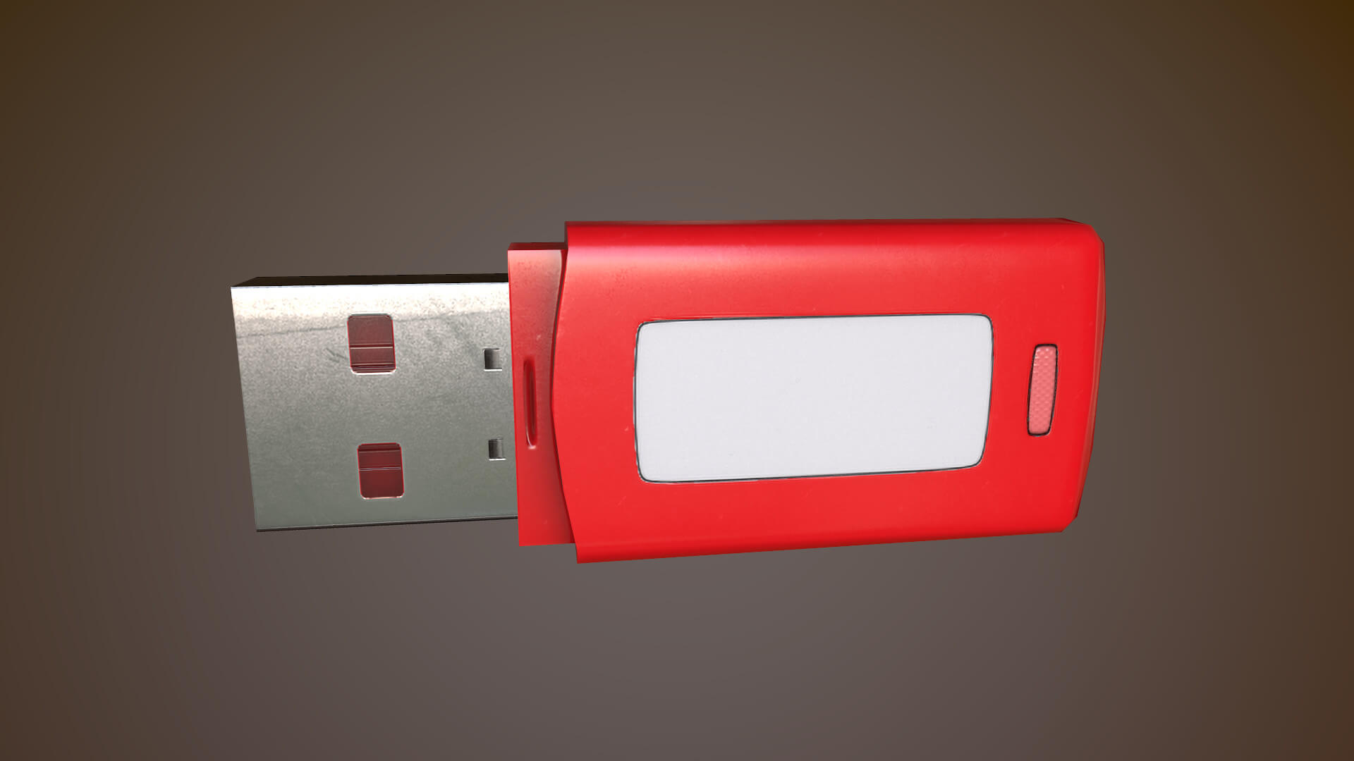 USB Flash Drive V2 Red - 3D Model by Grishmanovskij Anton