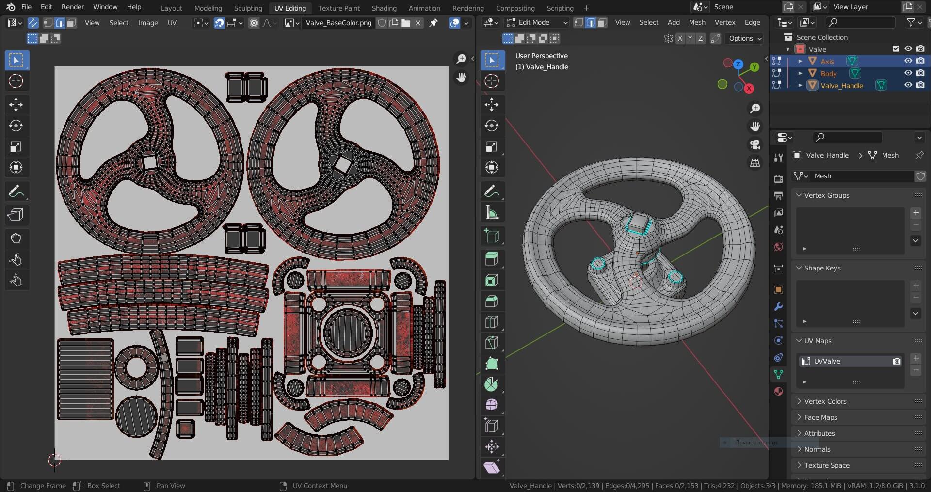 Valve - 3D Model by Grishmanovskij Anton